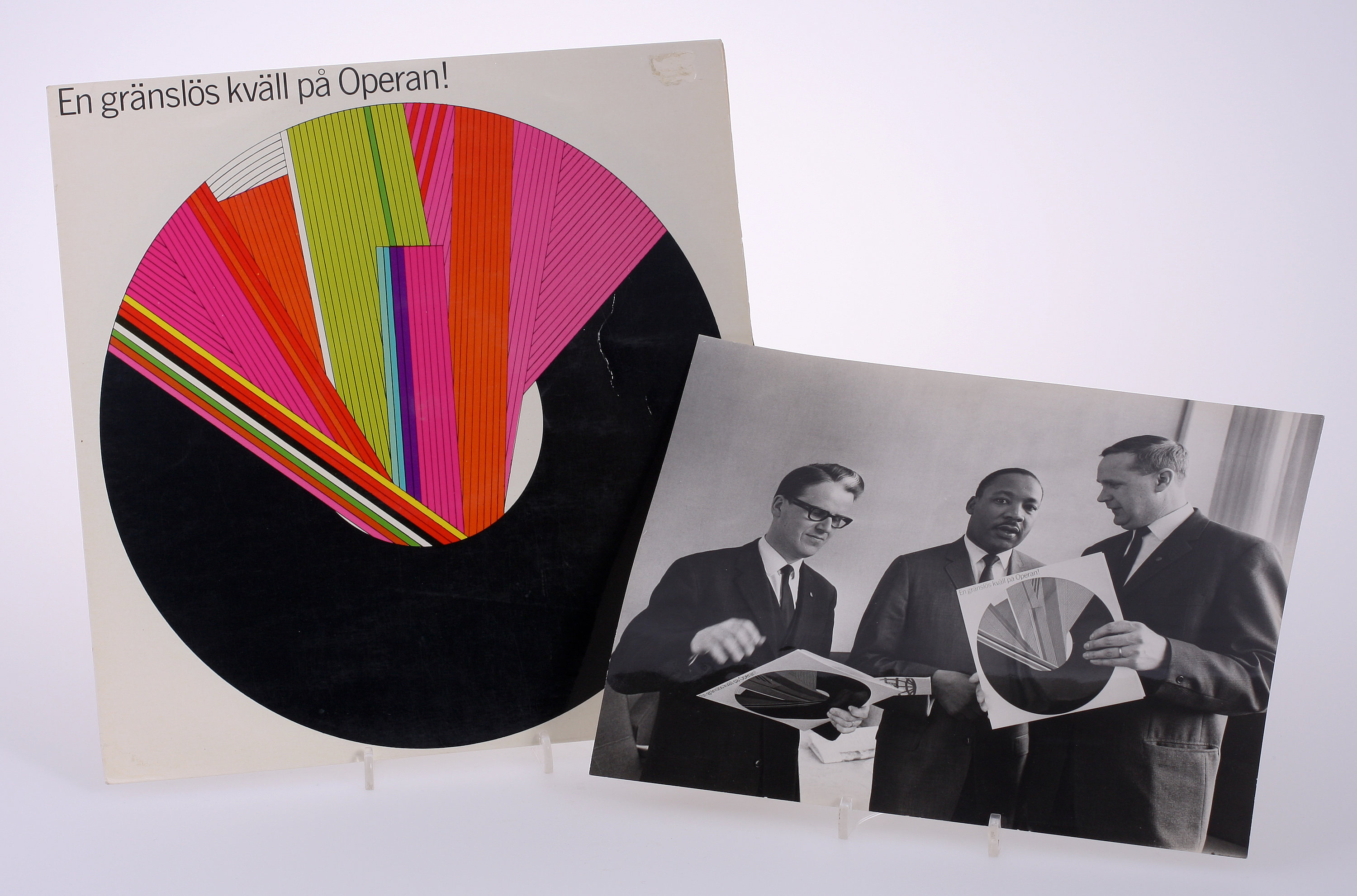 LP-SKIVA "En gränslös kväll på Operan" 1966, signerad av Martin Luther ...