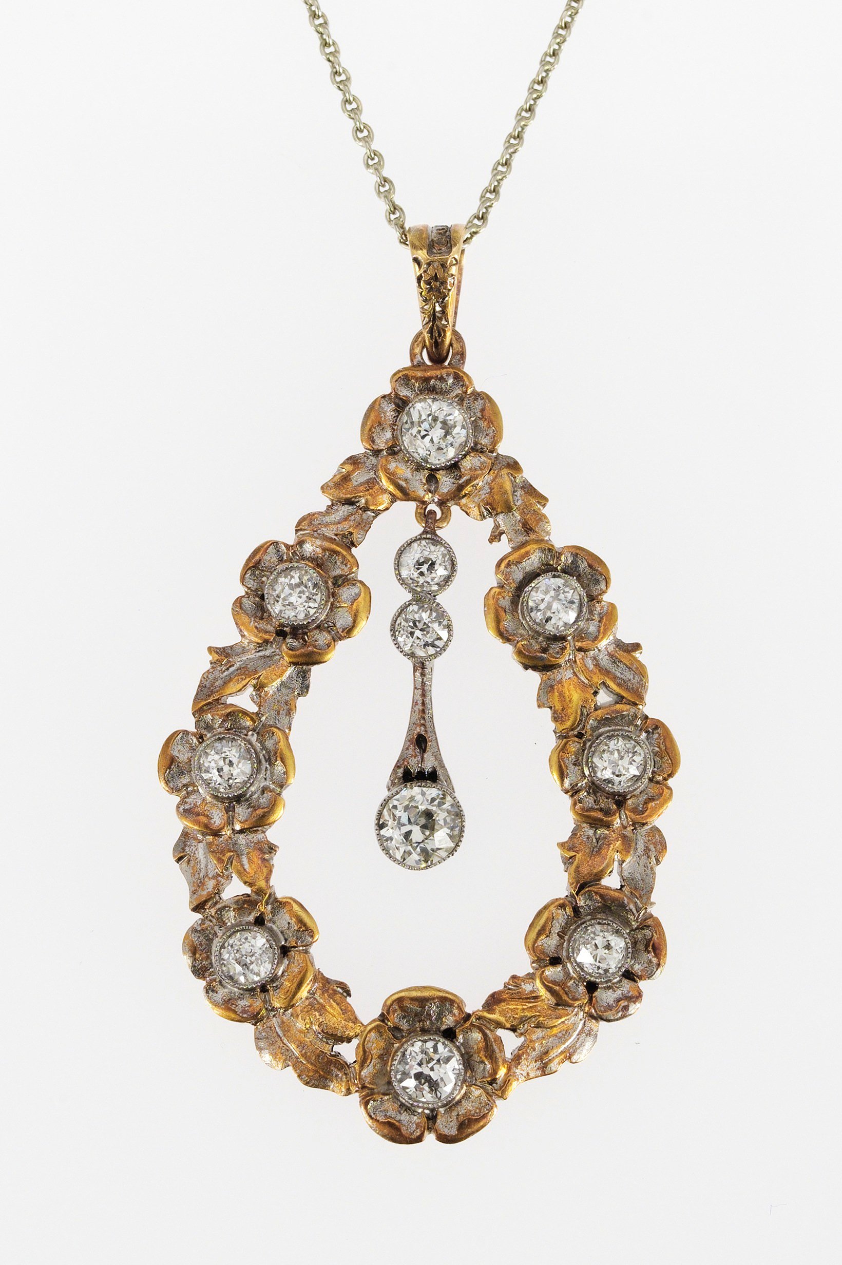 PENDANT, old cut diamonds, tot. app. 1 cts. - Bukowskis