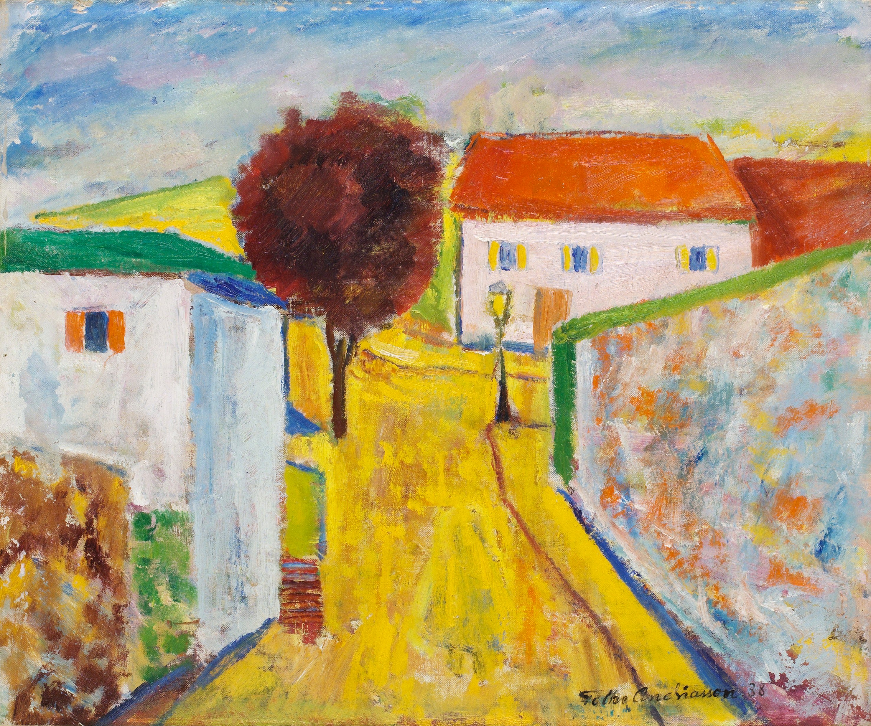 Folke Andréasson, Village in southern France. - Bukowskis