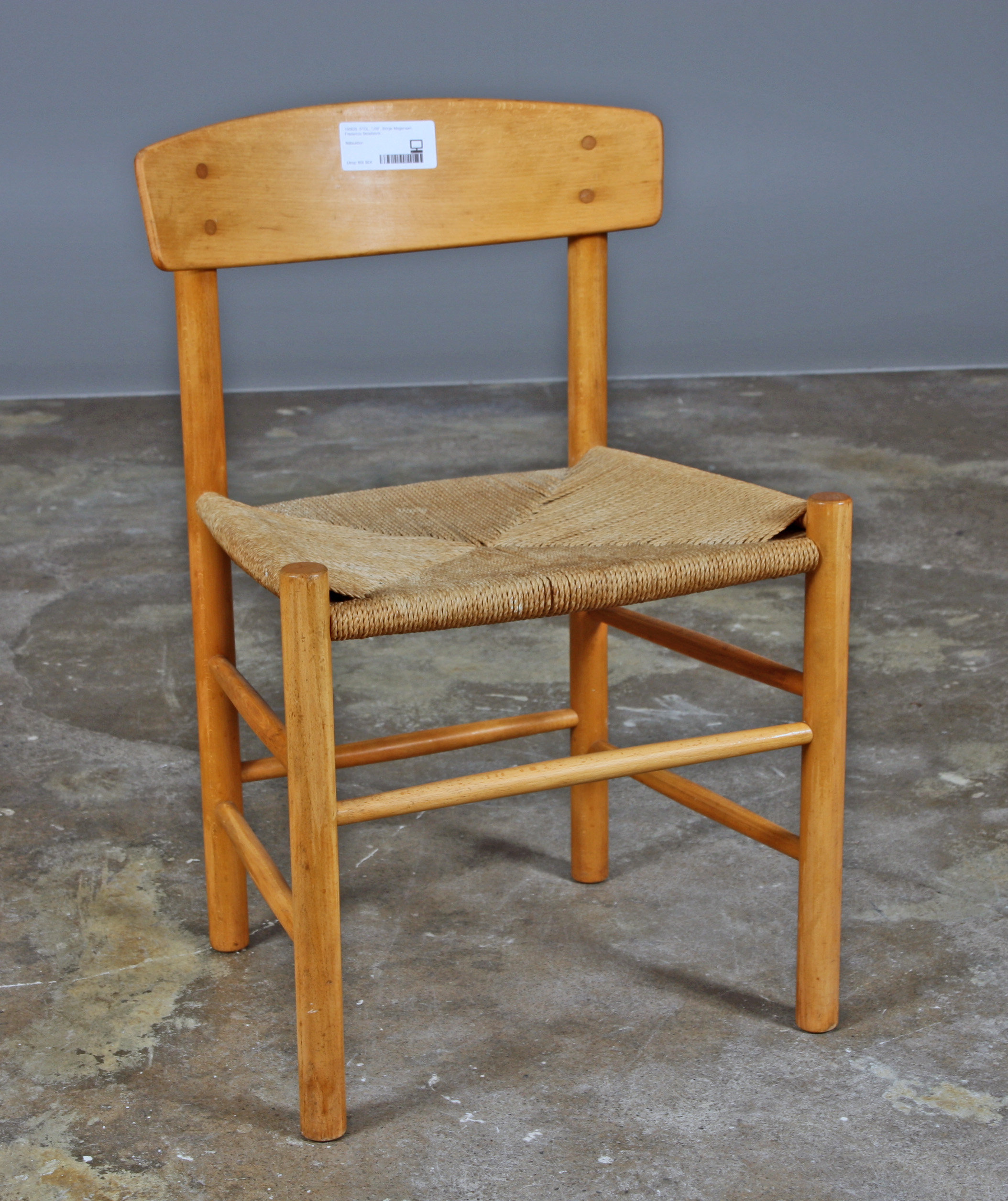 STOL, "J39", Börge Mogensen, Fredericia Stolefabrik. - Bukowskis