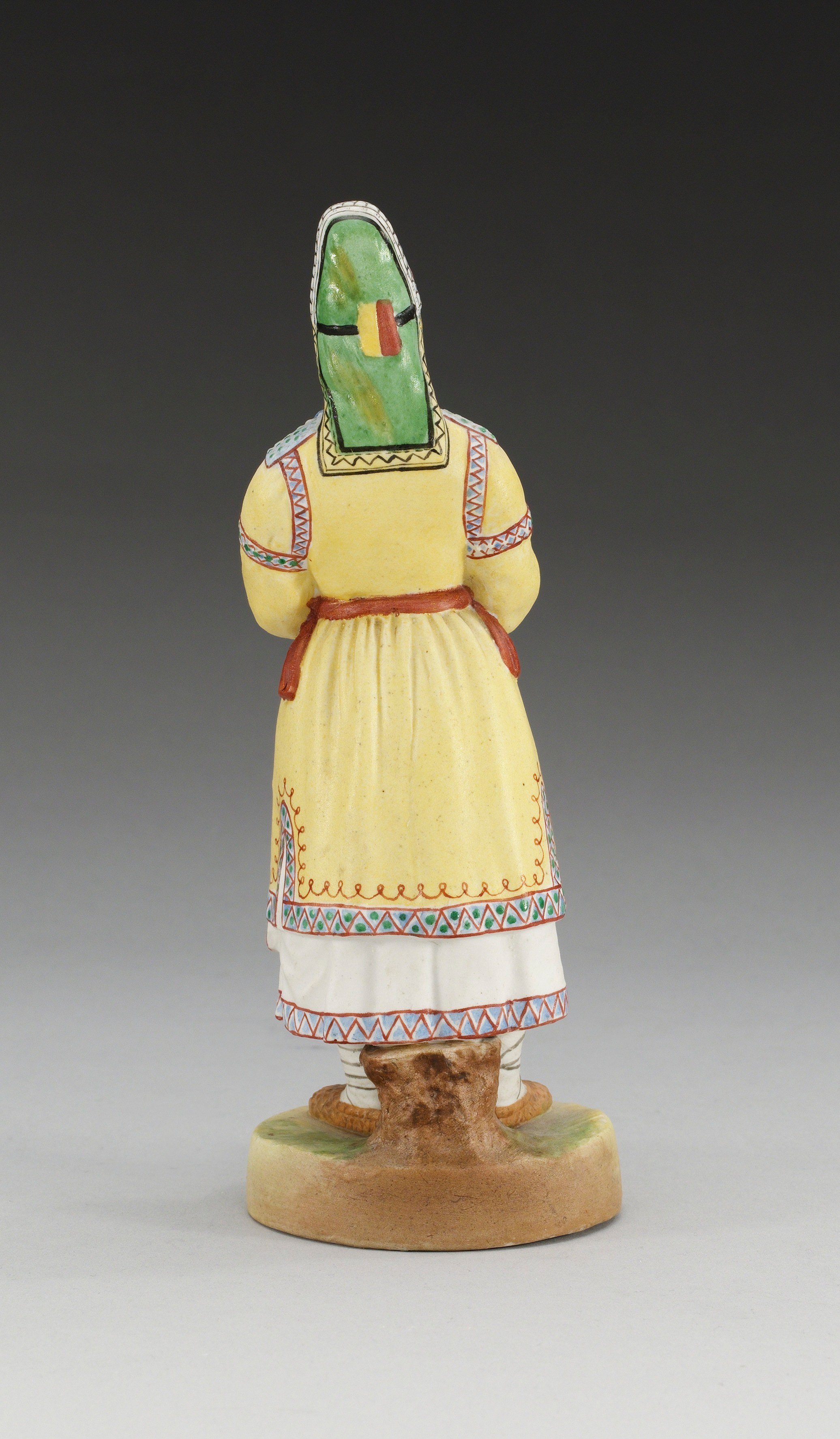 A unmarked Russian bisquit figure depicting a Mordvinian woman, ca 1900 ...