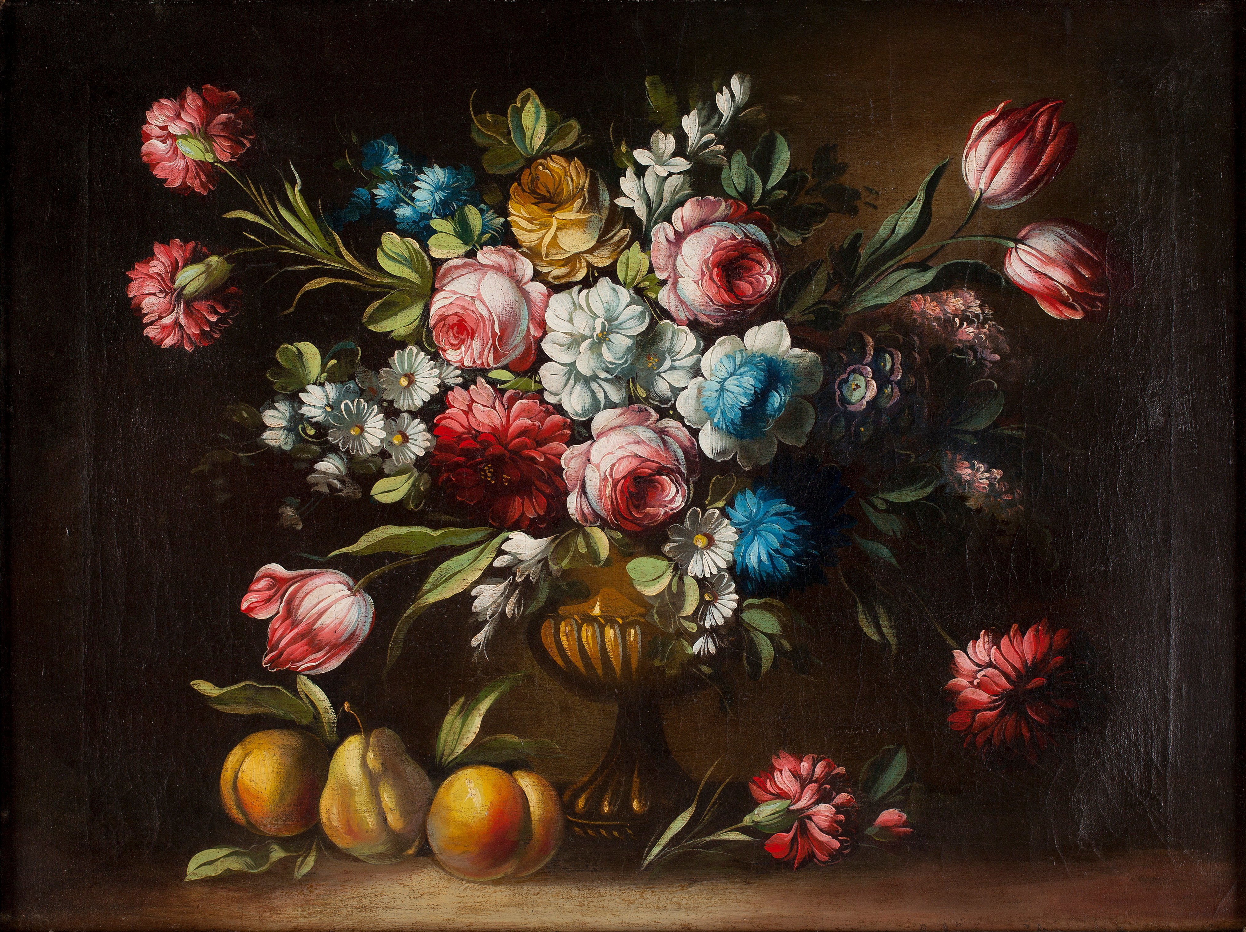 Still life with flowers and fruits. - Bukowskis