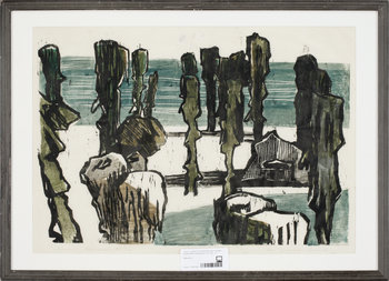 SVEN X:ET ERIXSON SAMT OKÄND KONSTNÄR, färglitografier, 2st. Sign ...