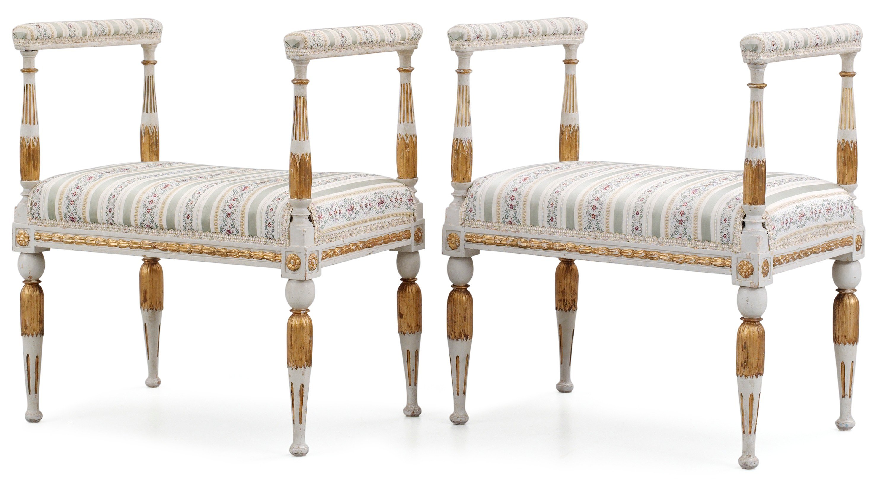A pair of late Gustavian stools by E. Ståhl. - Bukowskis