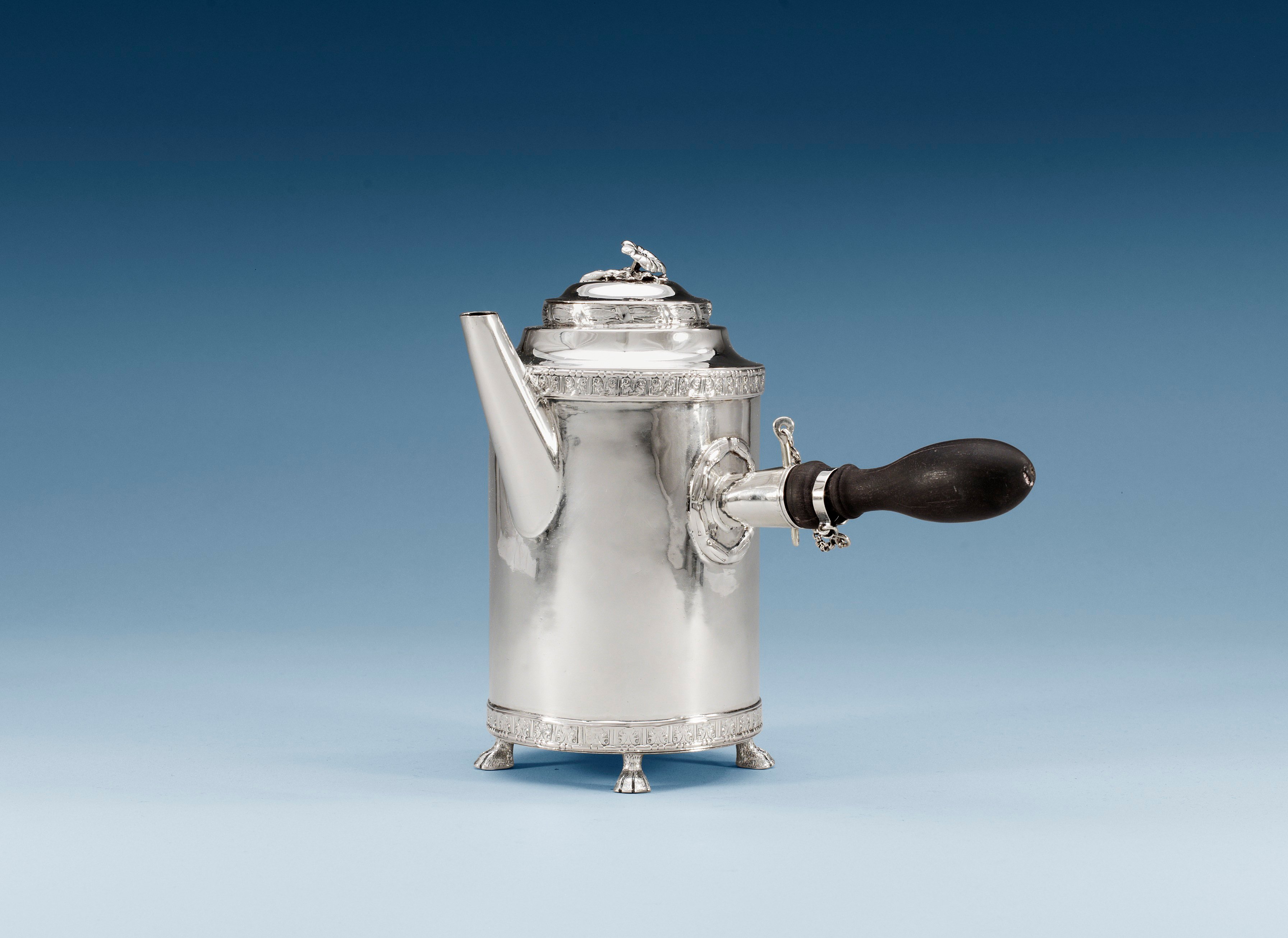 A SWEDISH SILVER COFFEE-POT, Makers mark of Julius Marianus Bergs ...