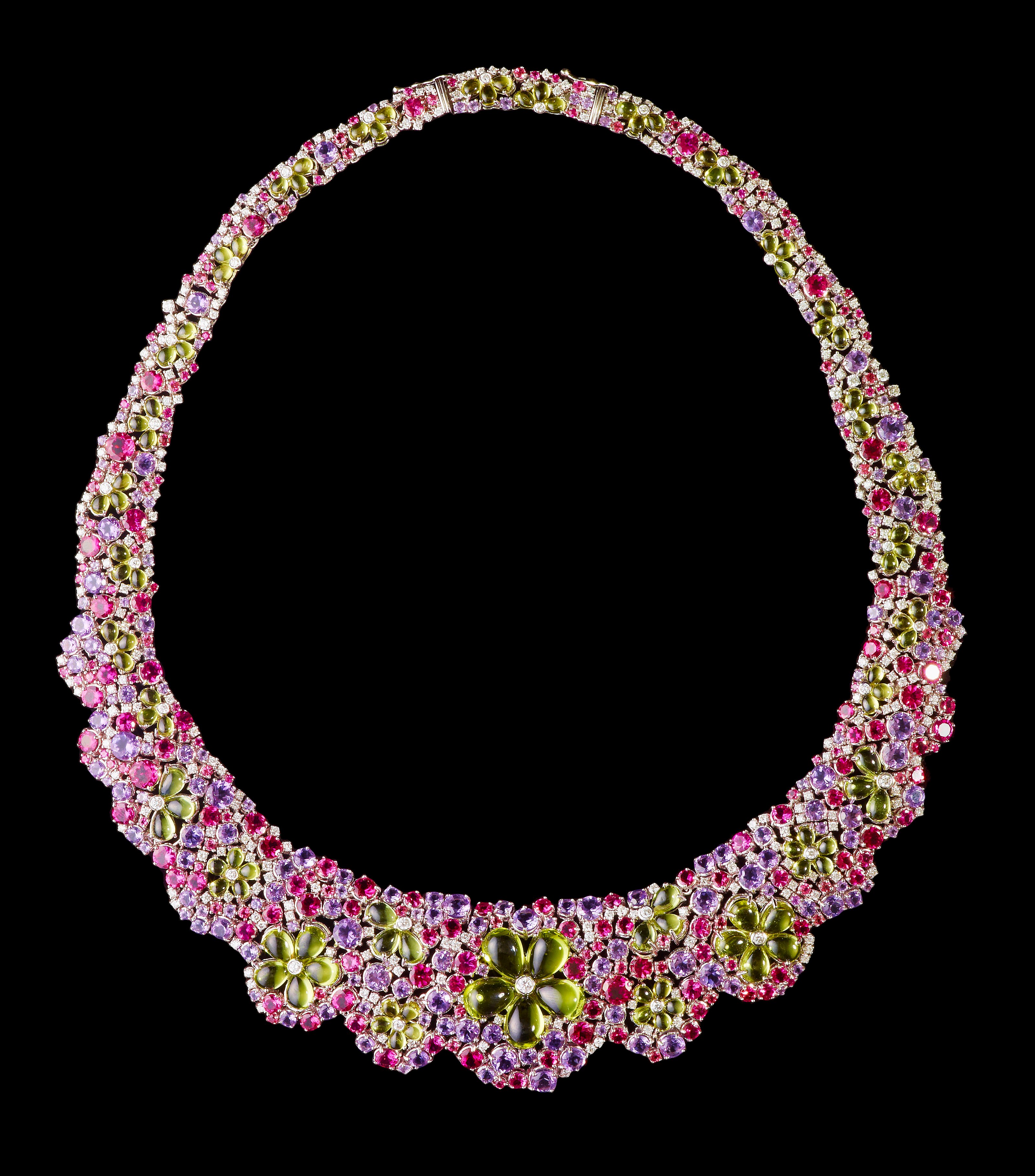 A multi coloured precious stones necklace. - Bukowskis