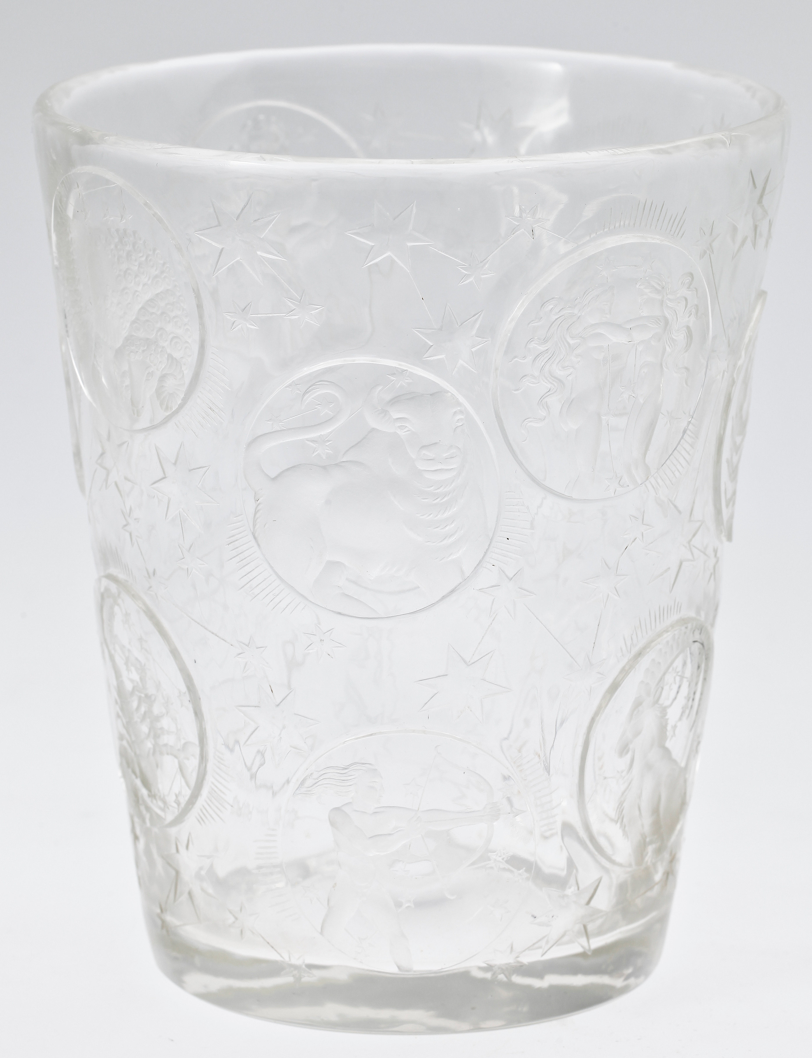 A Vera Lisková cut and engraved glass 'Zodiac Beaker', Kamenický Senov ...