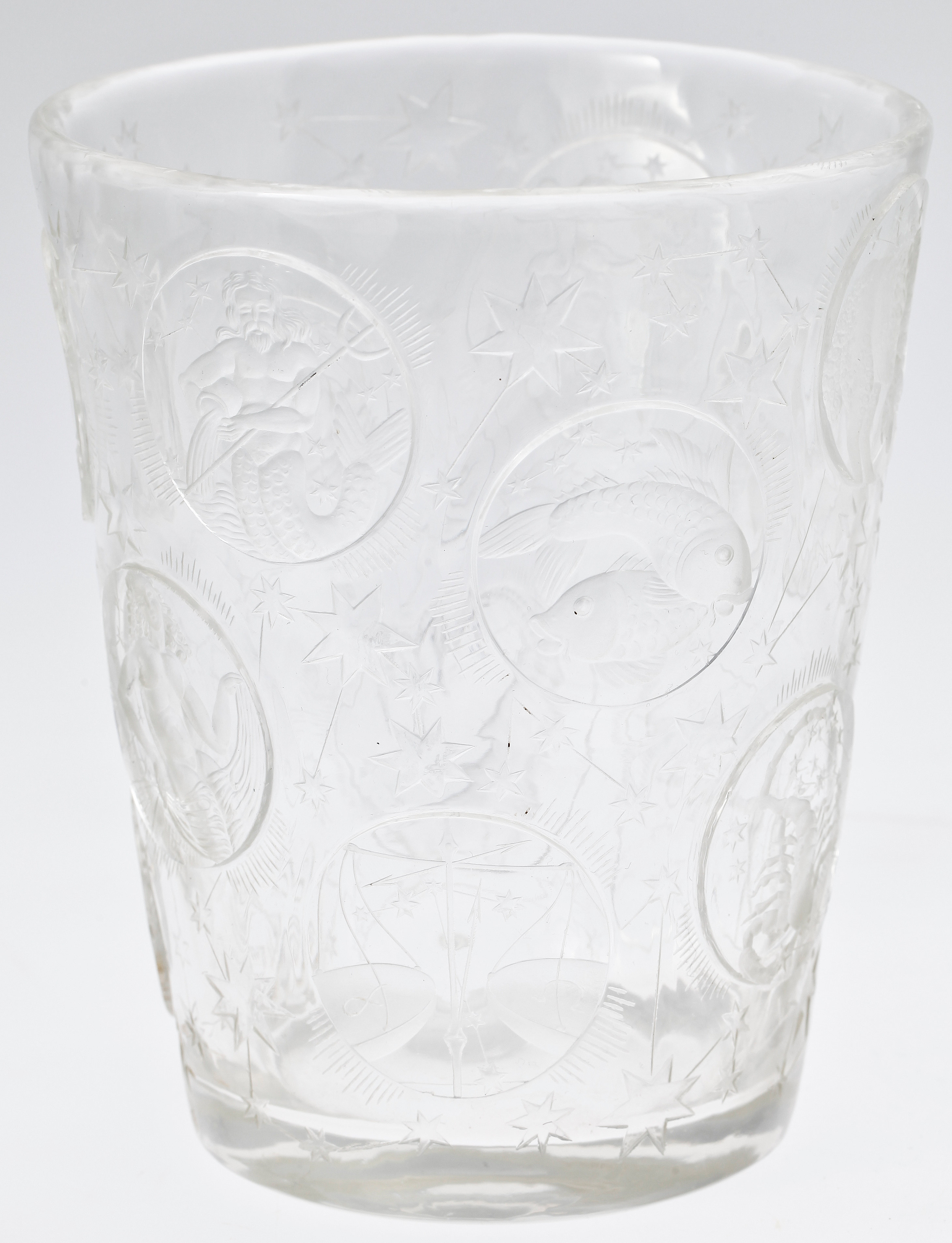 A Vera Lisková cut and engraved glass 'Zodiac Beaker', Kamenický Senov ...