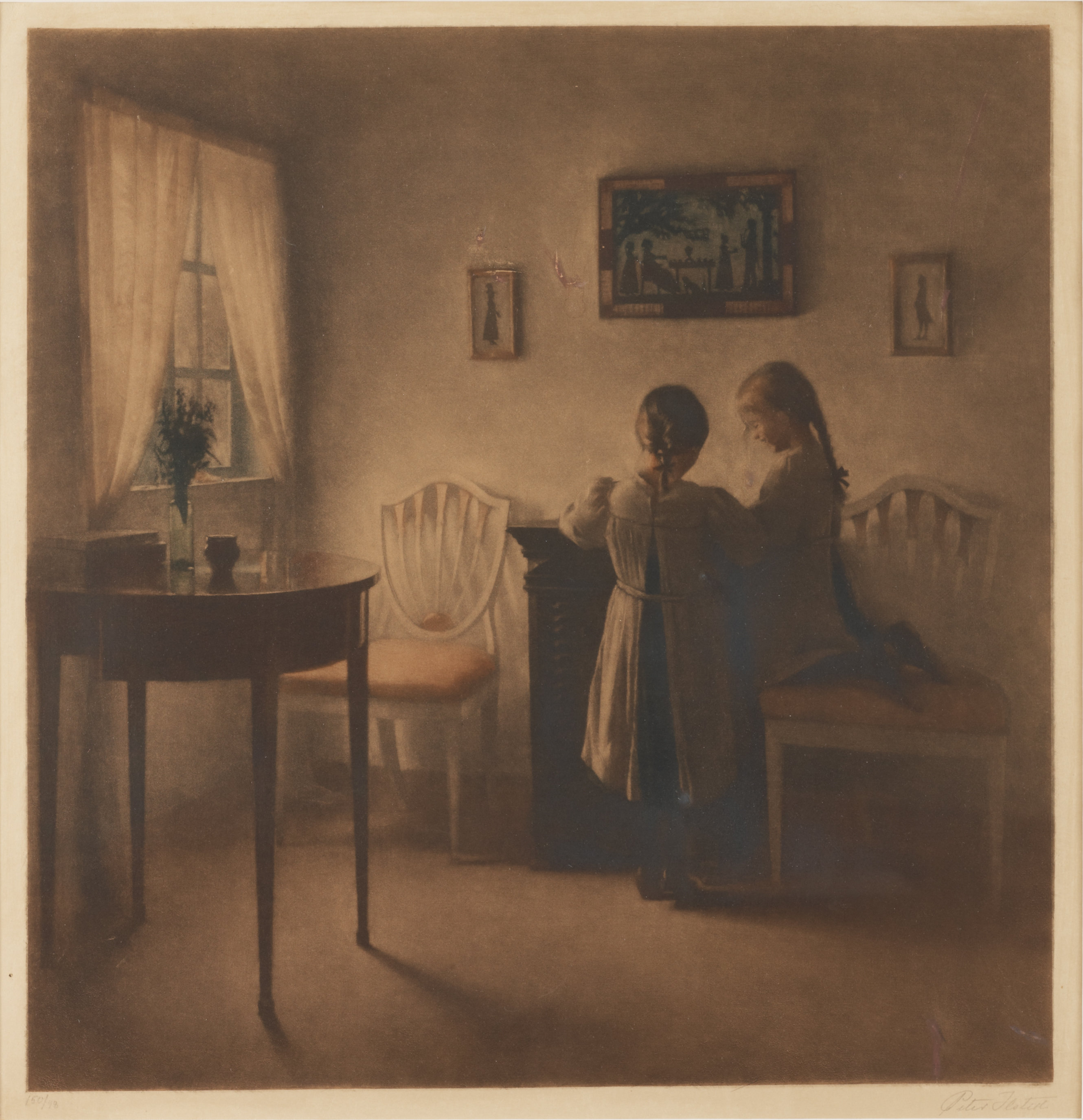Peter Ilsted, Two little girls playing. - Bukowskis
