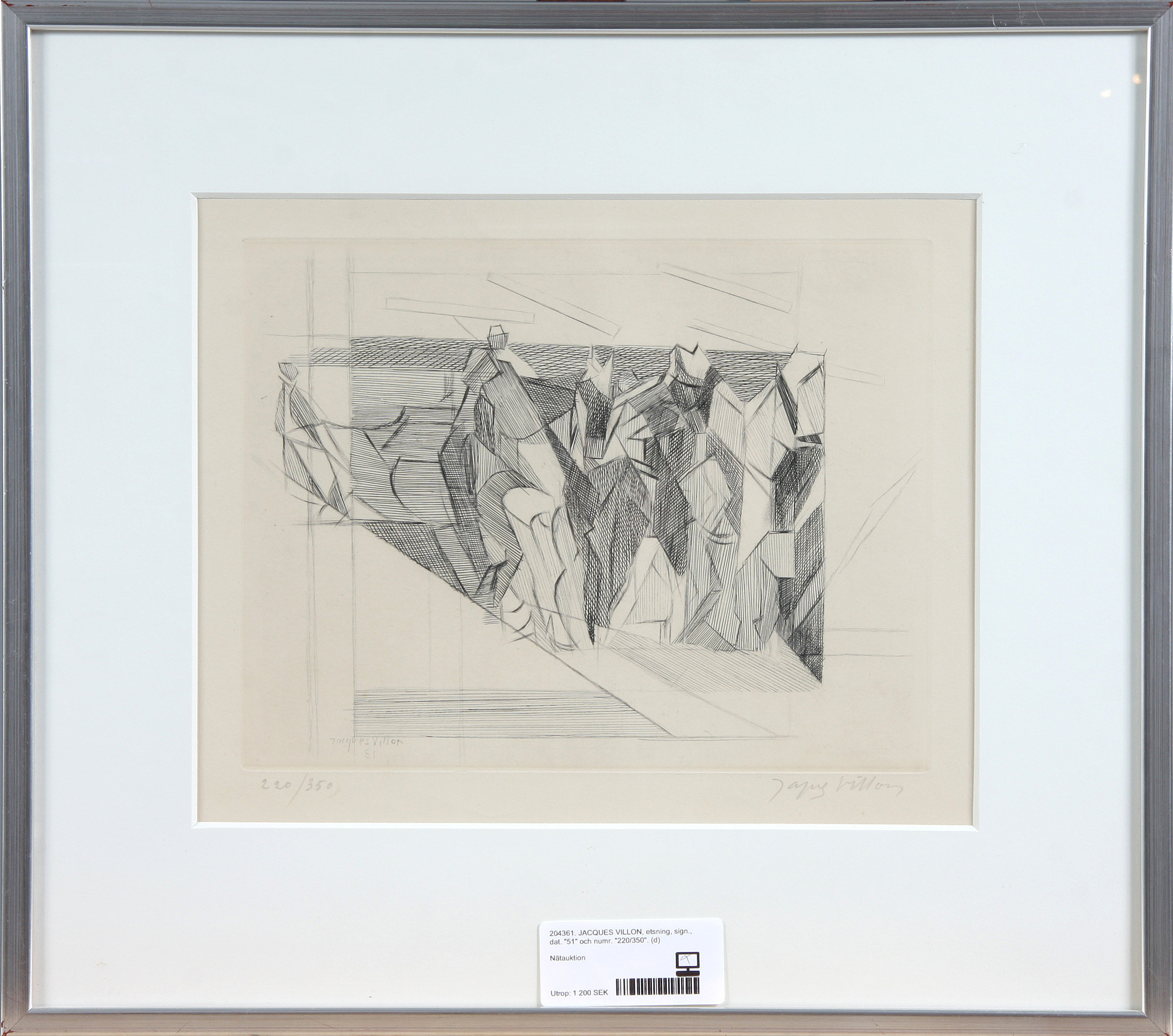 JACQUES VILLON, etsning, sign, dat 51 o numr 220/350. - Bukowskis