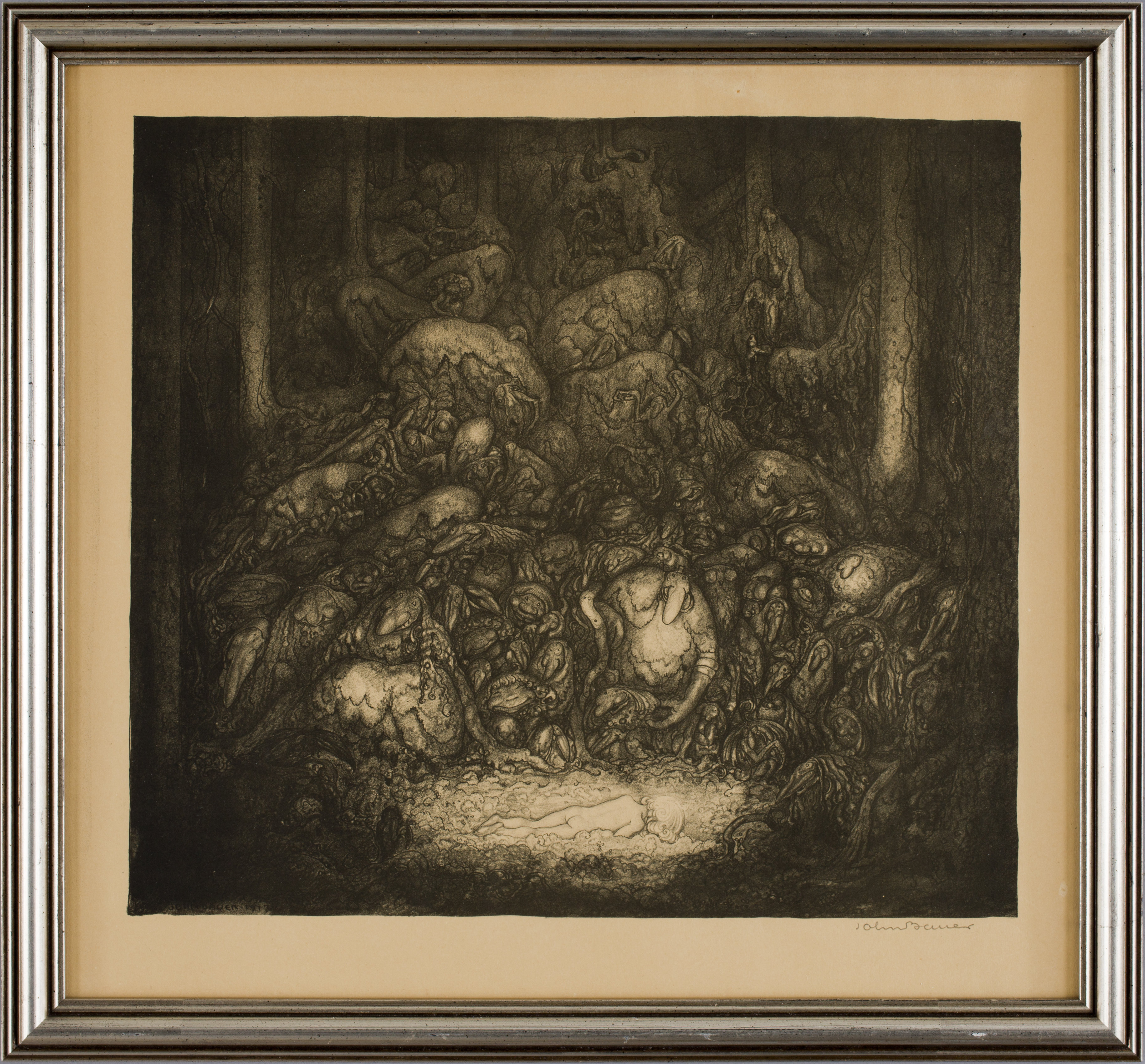 JOHN BAUER, litografi. Sign. - Bukowskis