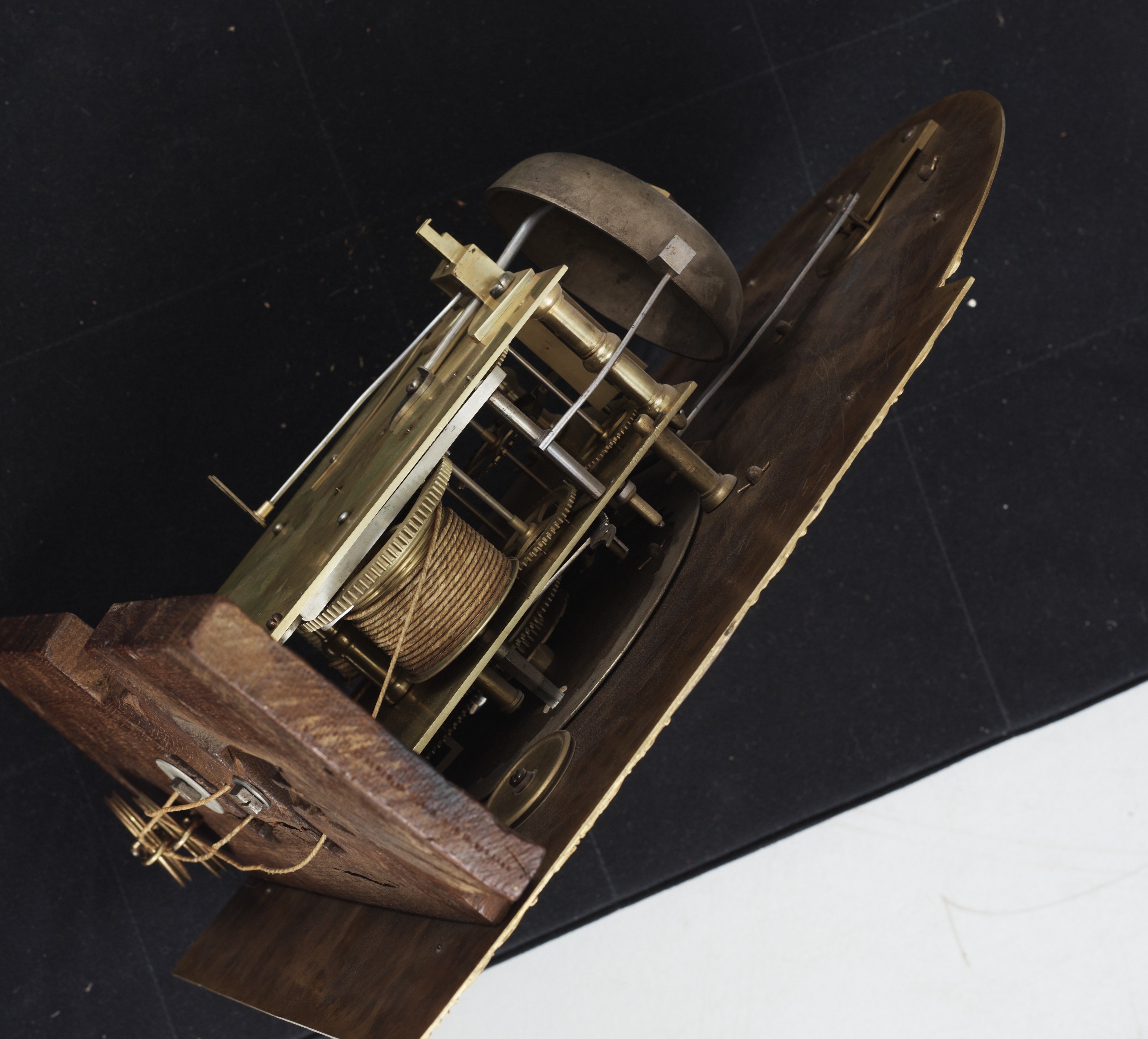 An English 18th century black painted longcase clock by John Ellicott ...