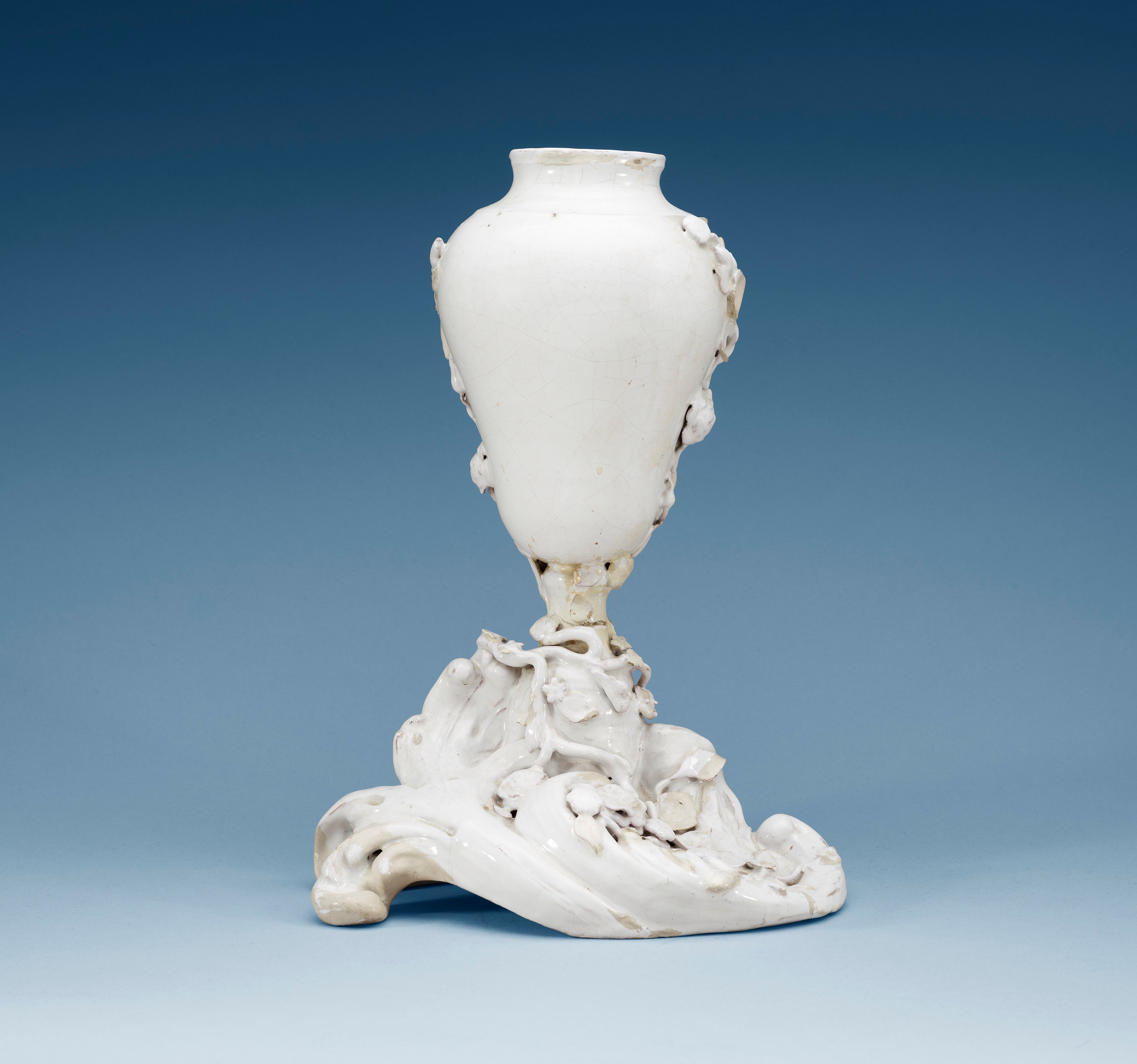 A Swedish Marieberg faience vase. Period of Berthevins, dated 1/2-(17 ...