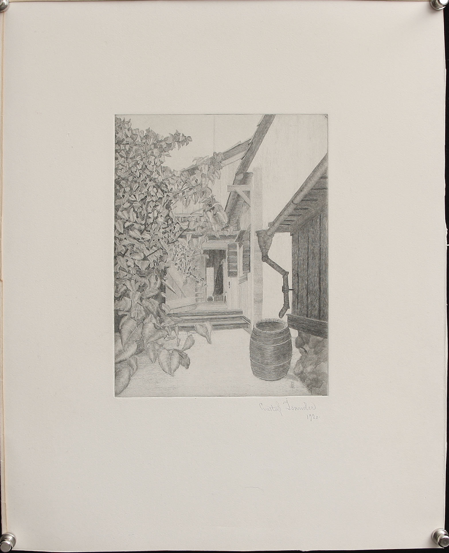 GUSTAF ISANDER, torrnål, sign och dat 1920. - Bukowskis