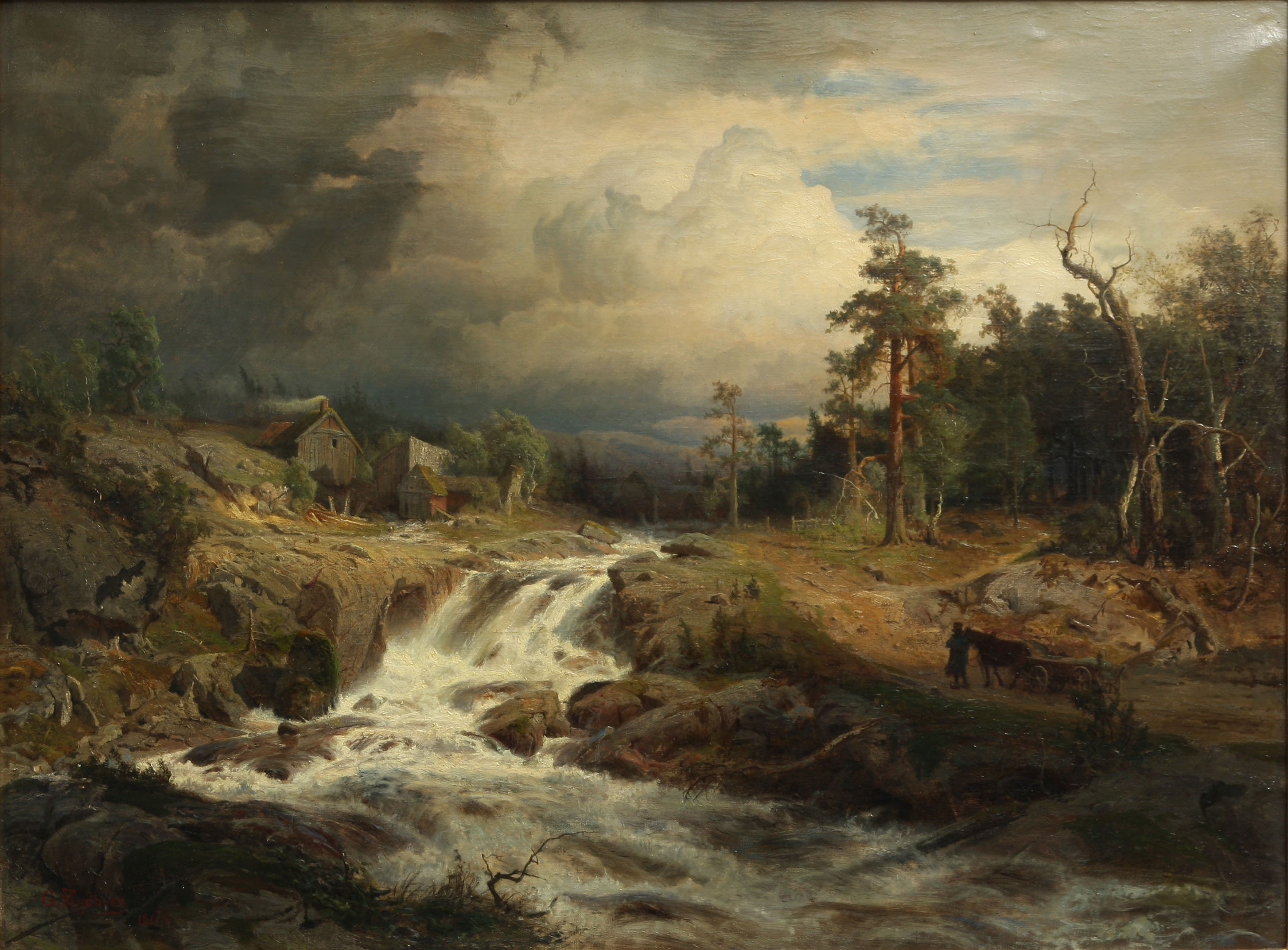 GUSTAF RYDBERG, olja på duk, sign o dat- 1865. - Bukowskis