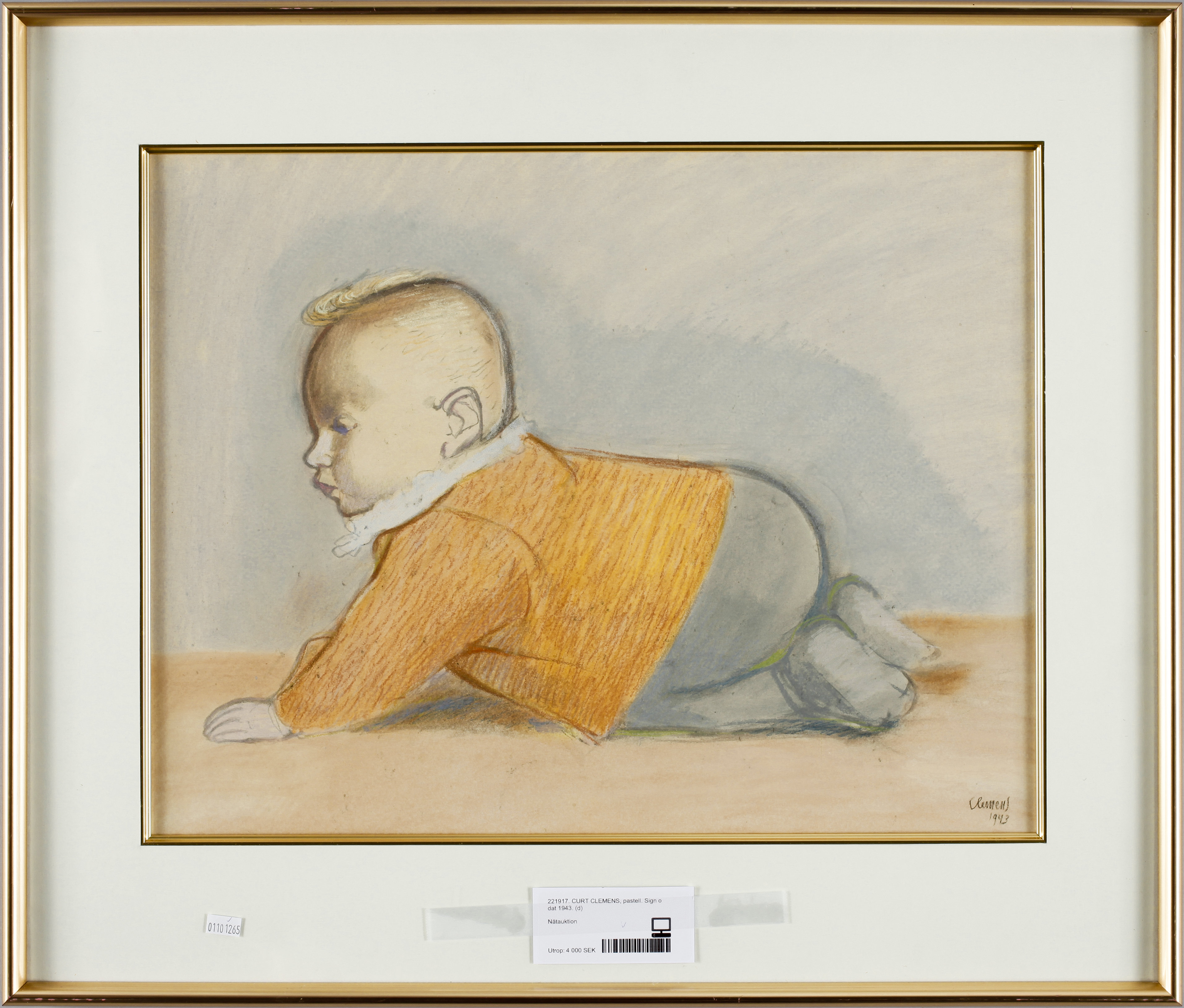 CURT CLEMENS, pastell. Sign o dat 1943. - Bukowskis