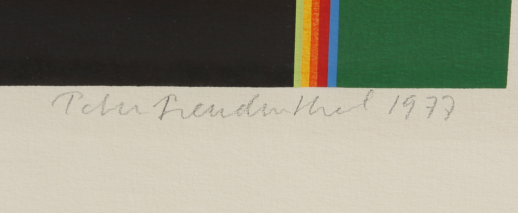 PETER FREUDENTHAL, färgserigrafi, sign o numr 27/68, dat 1977. - Bukowskis