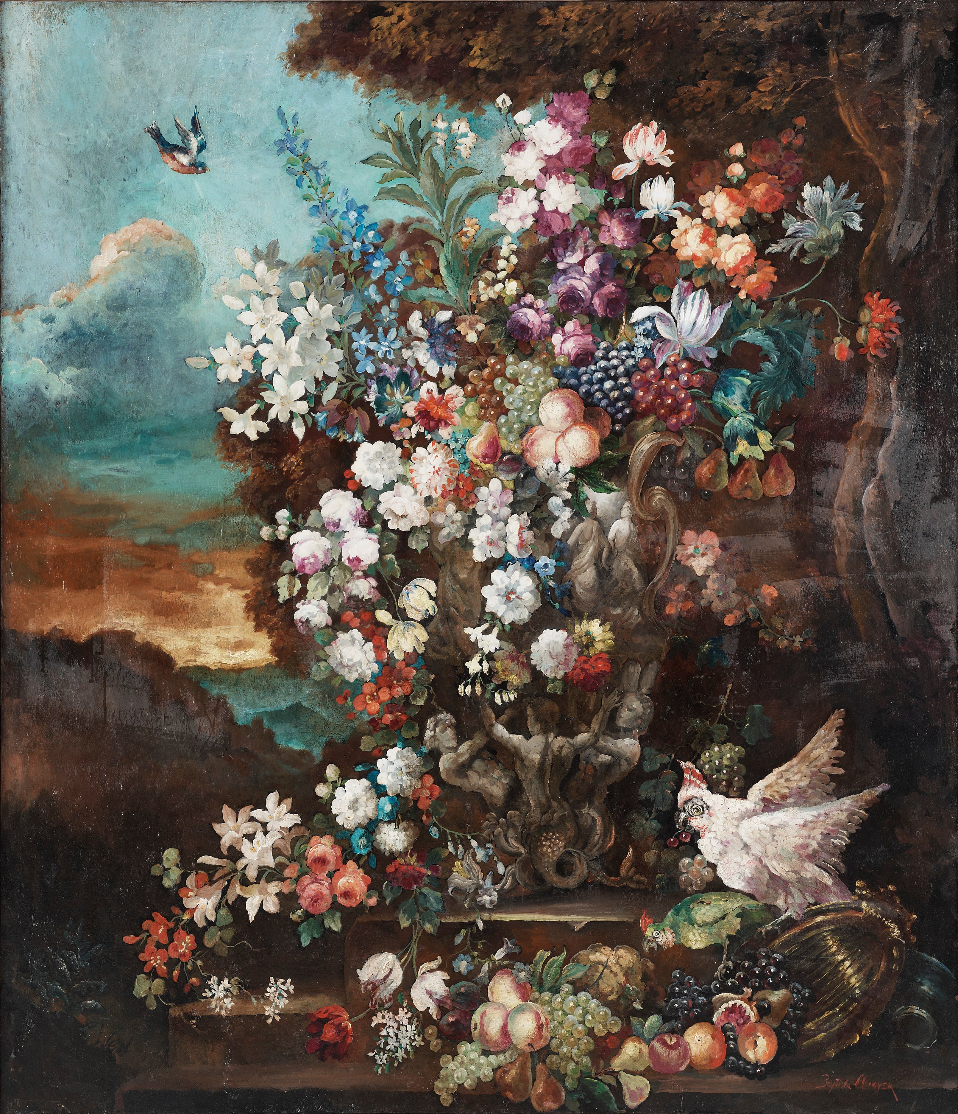 Jean Baptiste Monnoyer Copy after, Still life of flowers. - Bukowskis