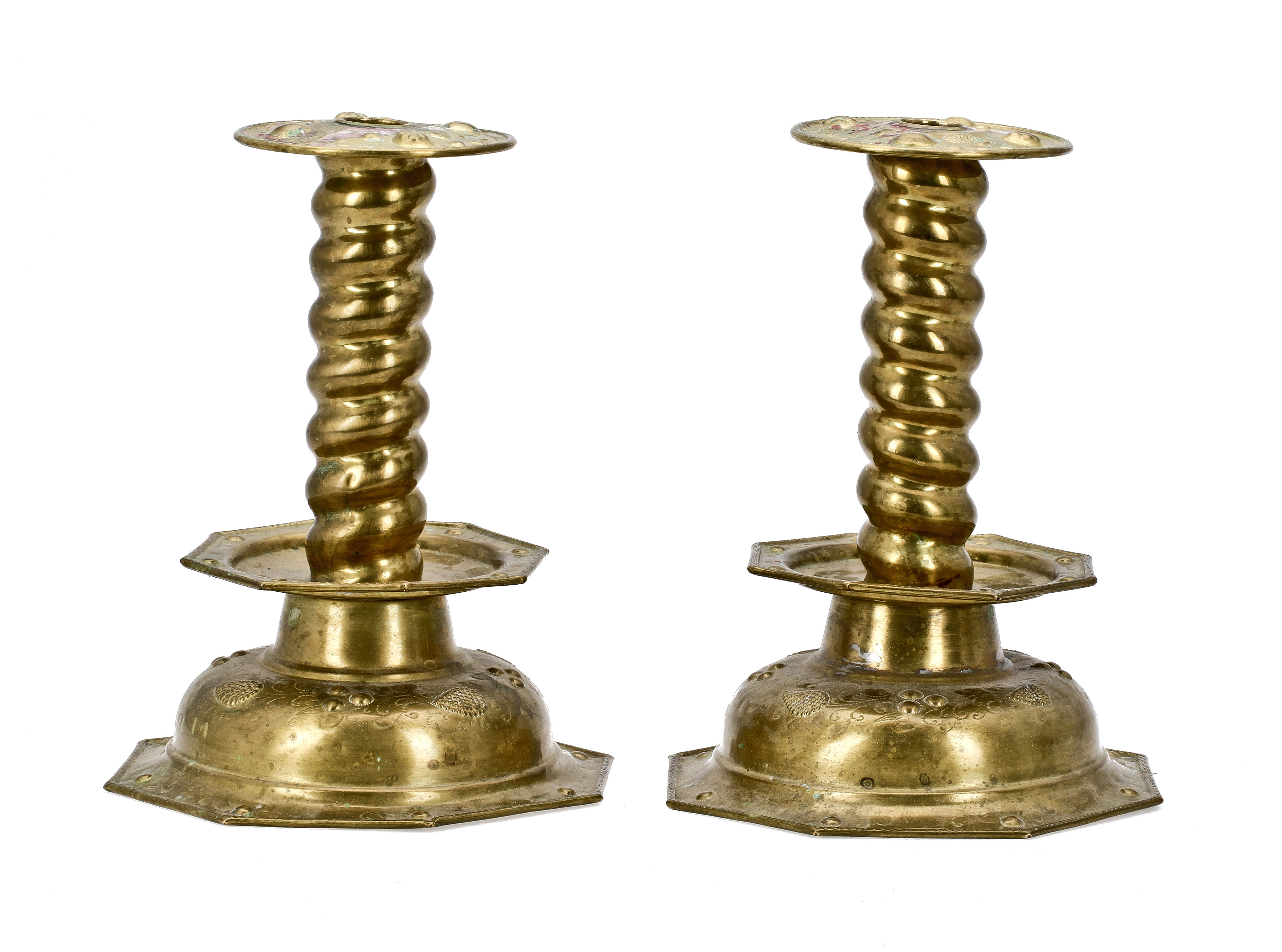 LJUSSTAKAR, ett par, mässing. Barockstil, 1800/1900-tal. - Bukowskis