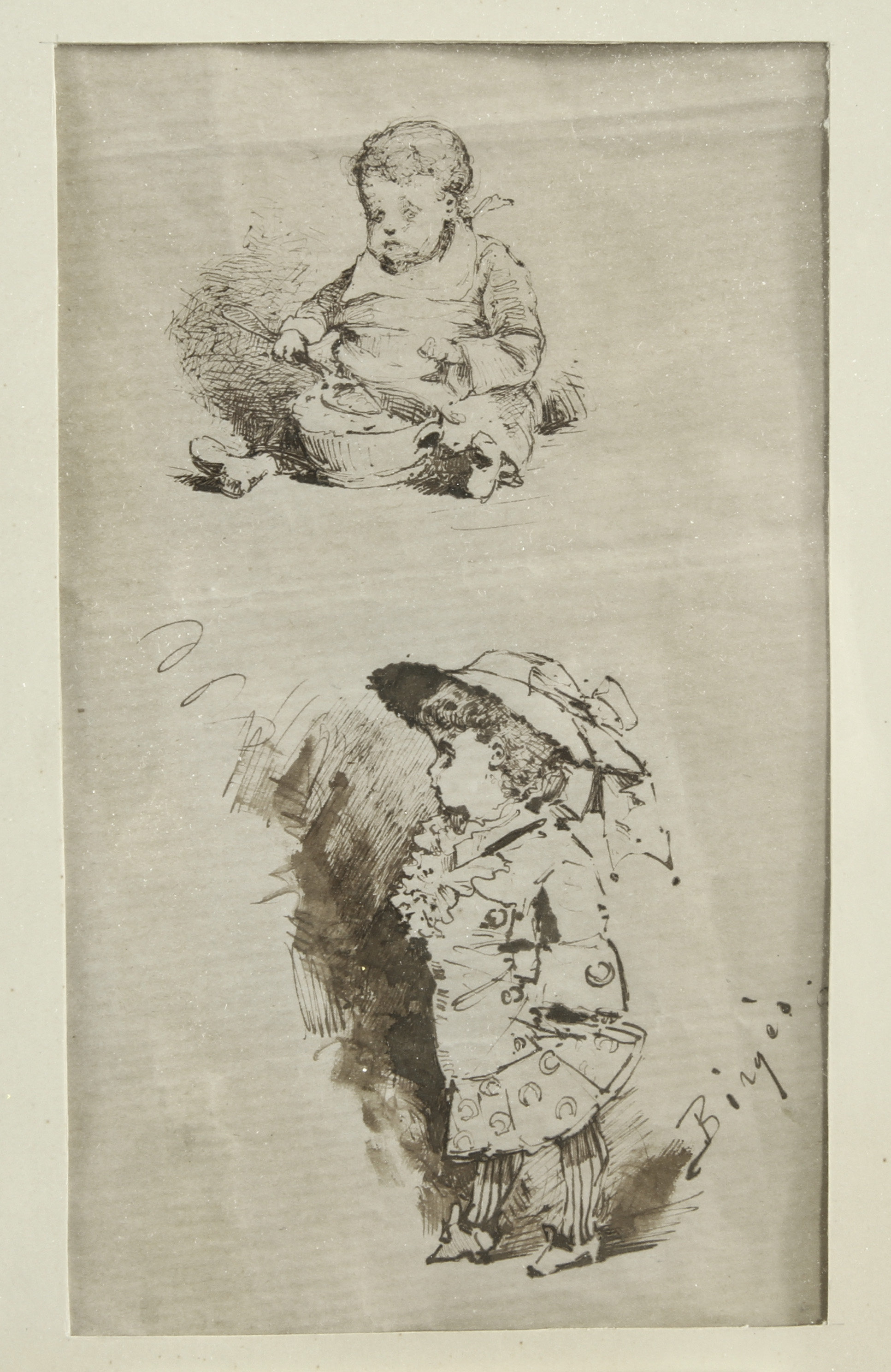 HUGO BIRGER, teckning, sign. - Bukowskis
