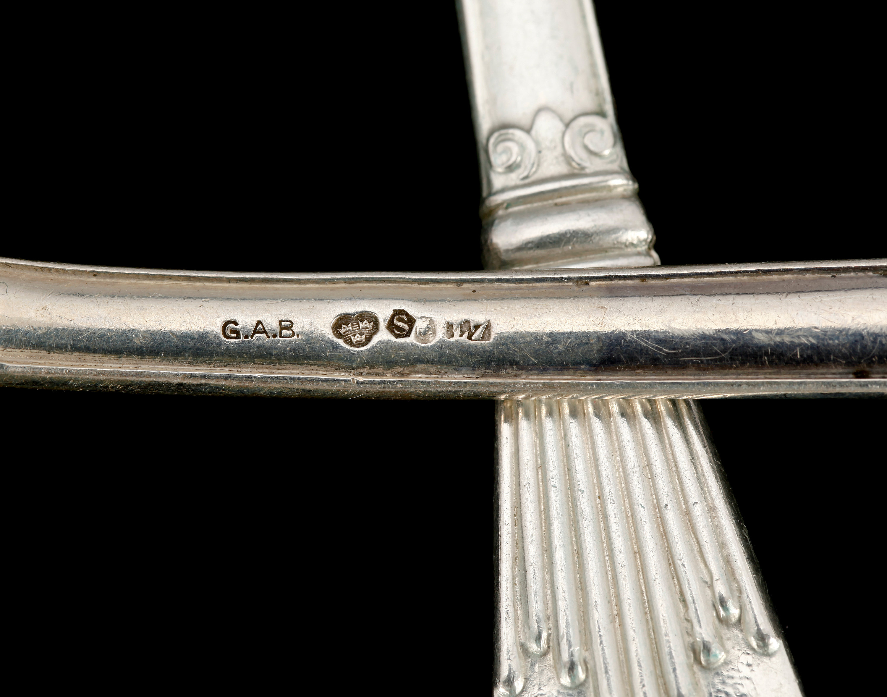 BESTICK, servis 101 delar, silver, "Empire", CG Hallberg, Stockholm ...