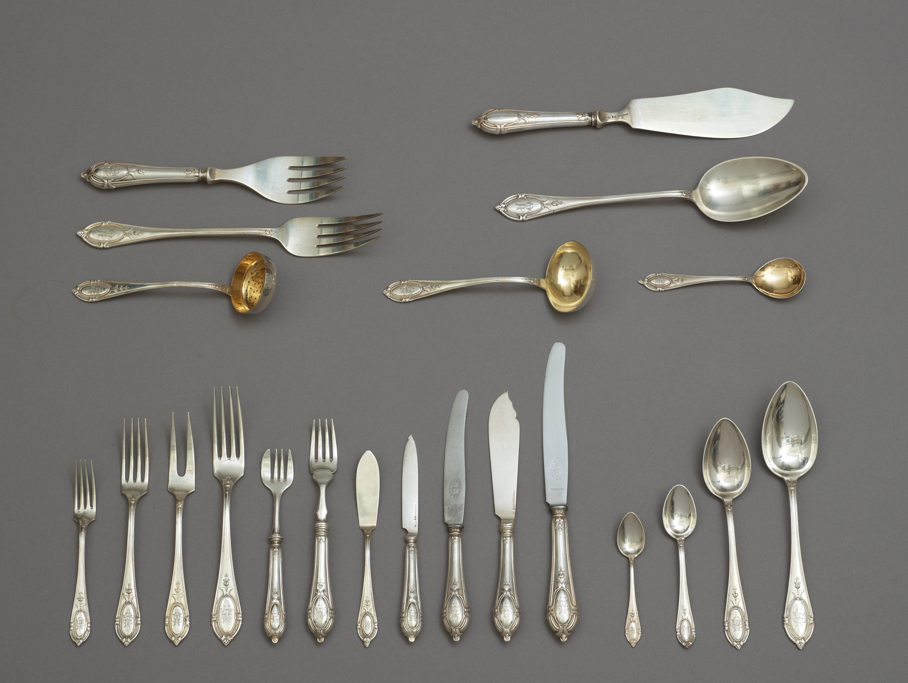 A Swedish 20th century silver table service, makers mark of C.G ...
