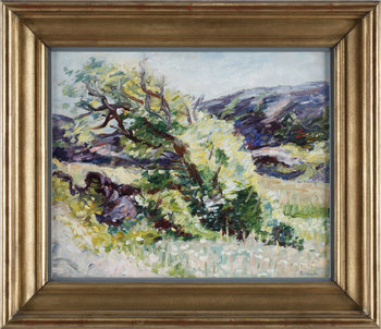 BIRGER SIMONSSON. Olja på pannå. Signerad Simonsson.Daterad 1930 ...