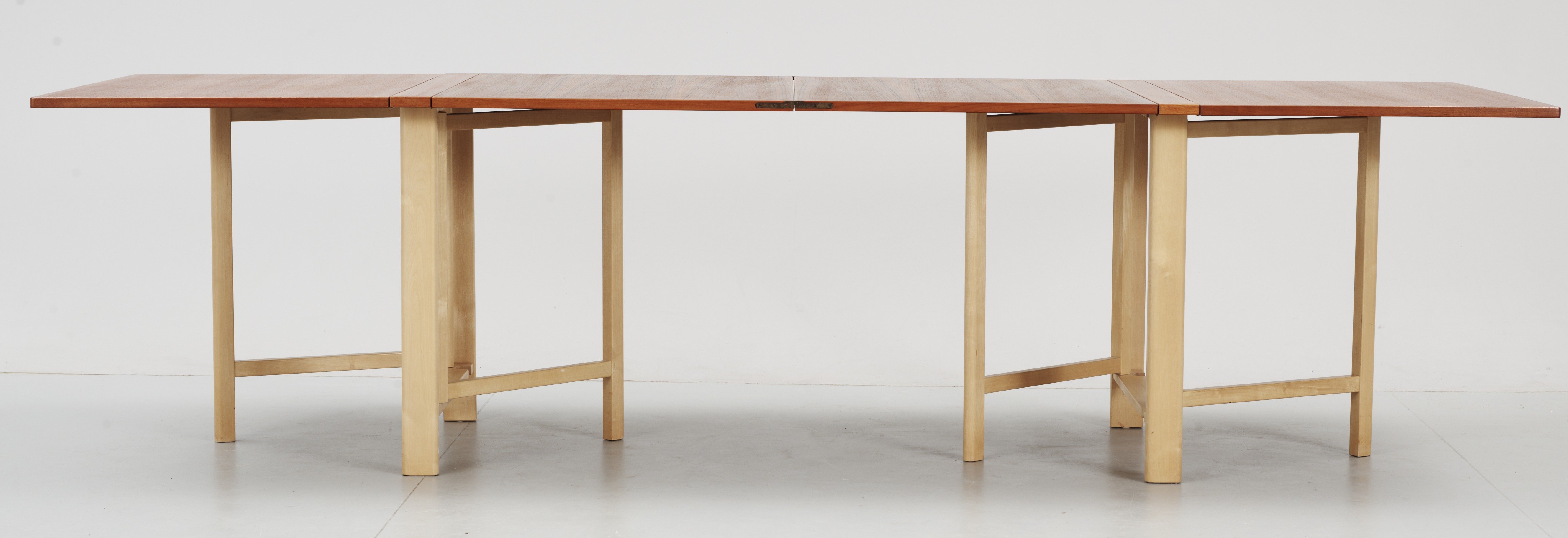 A Bruno Mathsson 'Maria' teak and birch gate-leg table by Firma Karl ...