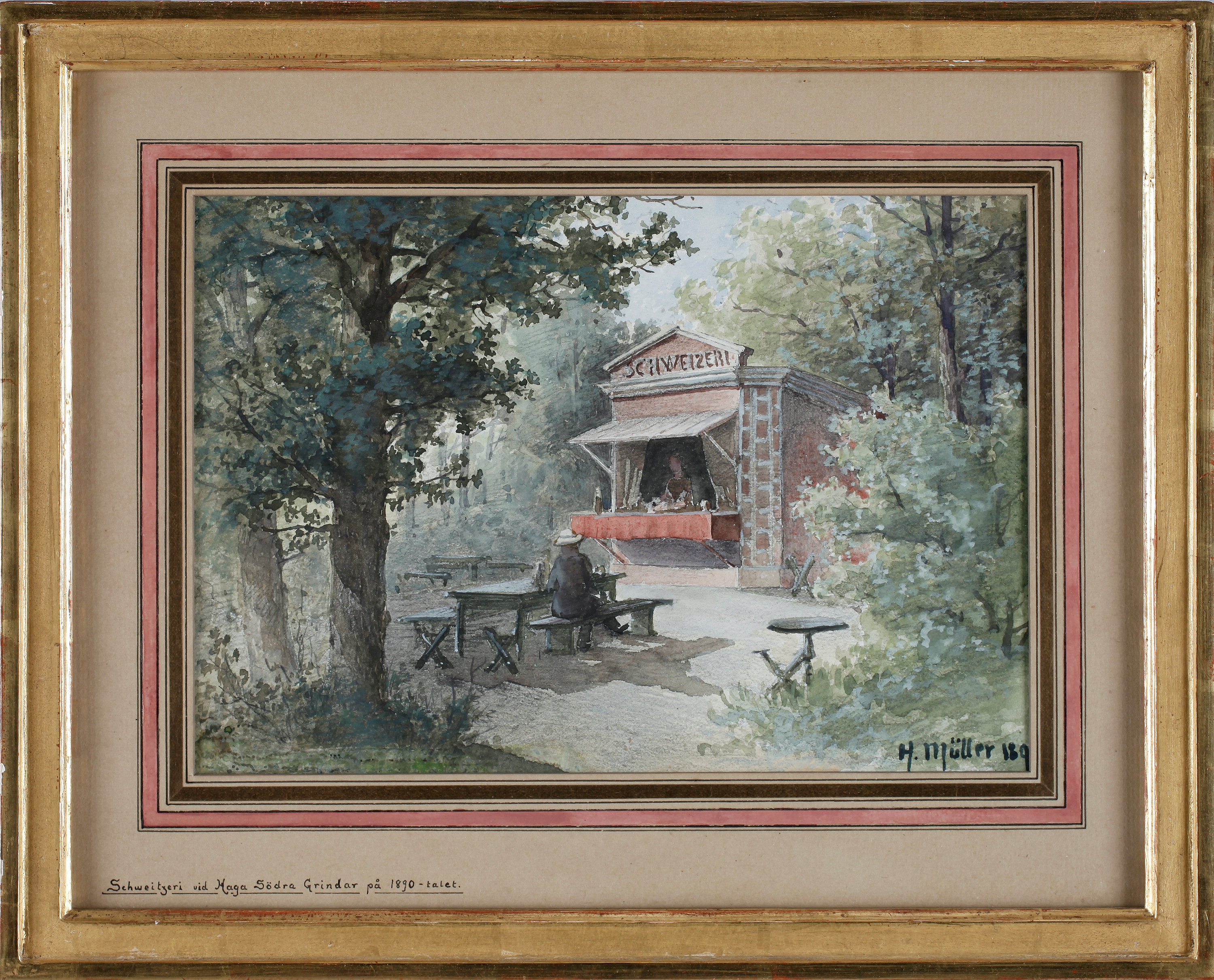 HERMAN MÜLLER, akvarell, sign o dat 189?. - Bukowskis