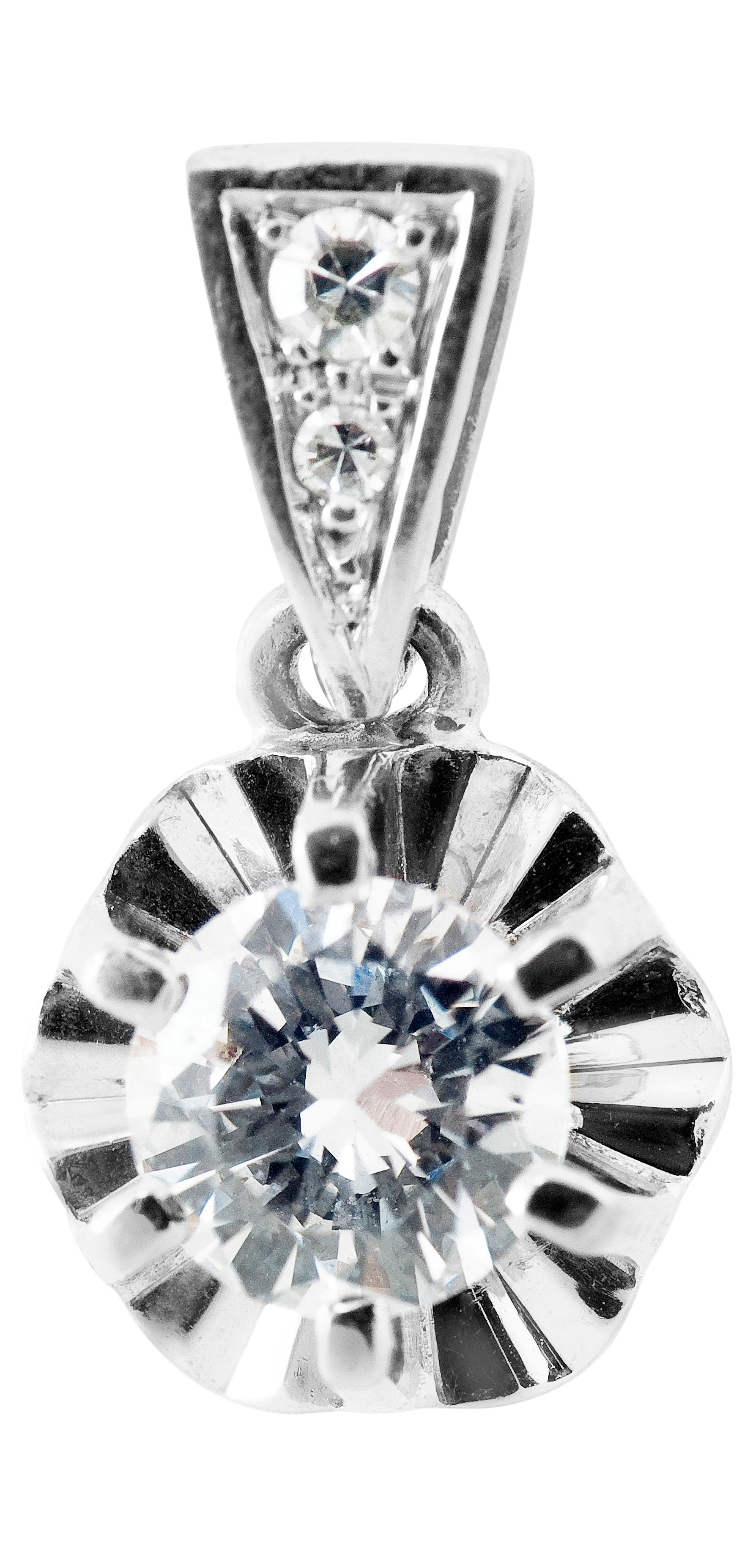 HÄNGE, hänge, vitt guld 18K, briljant ca 0,50 ct. - Bukowskis