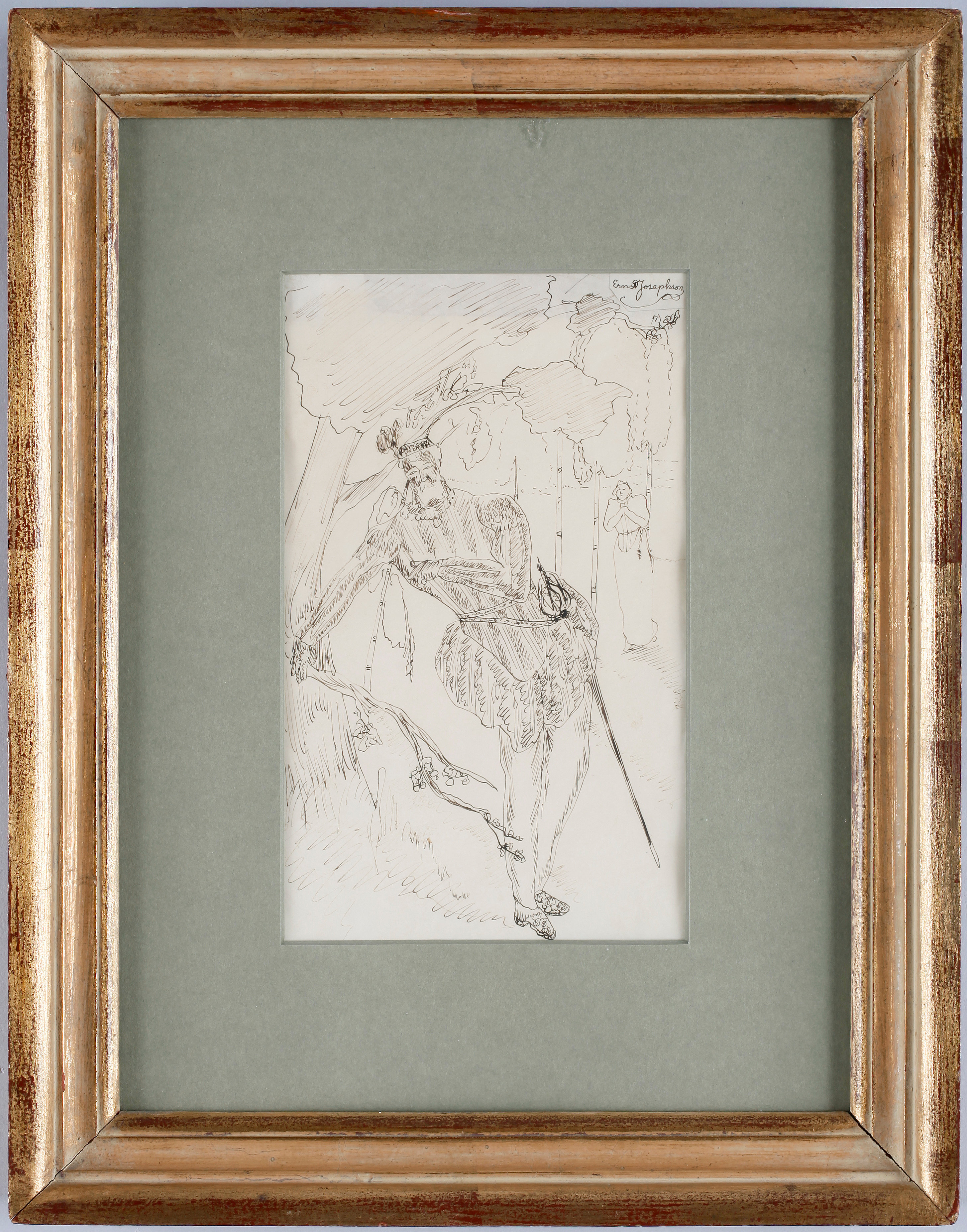 ERNST JOSEPHSON, tuschteckning sign. - Bukowskis