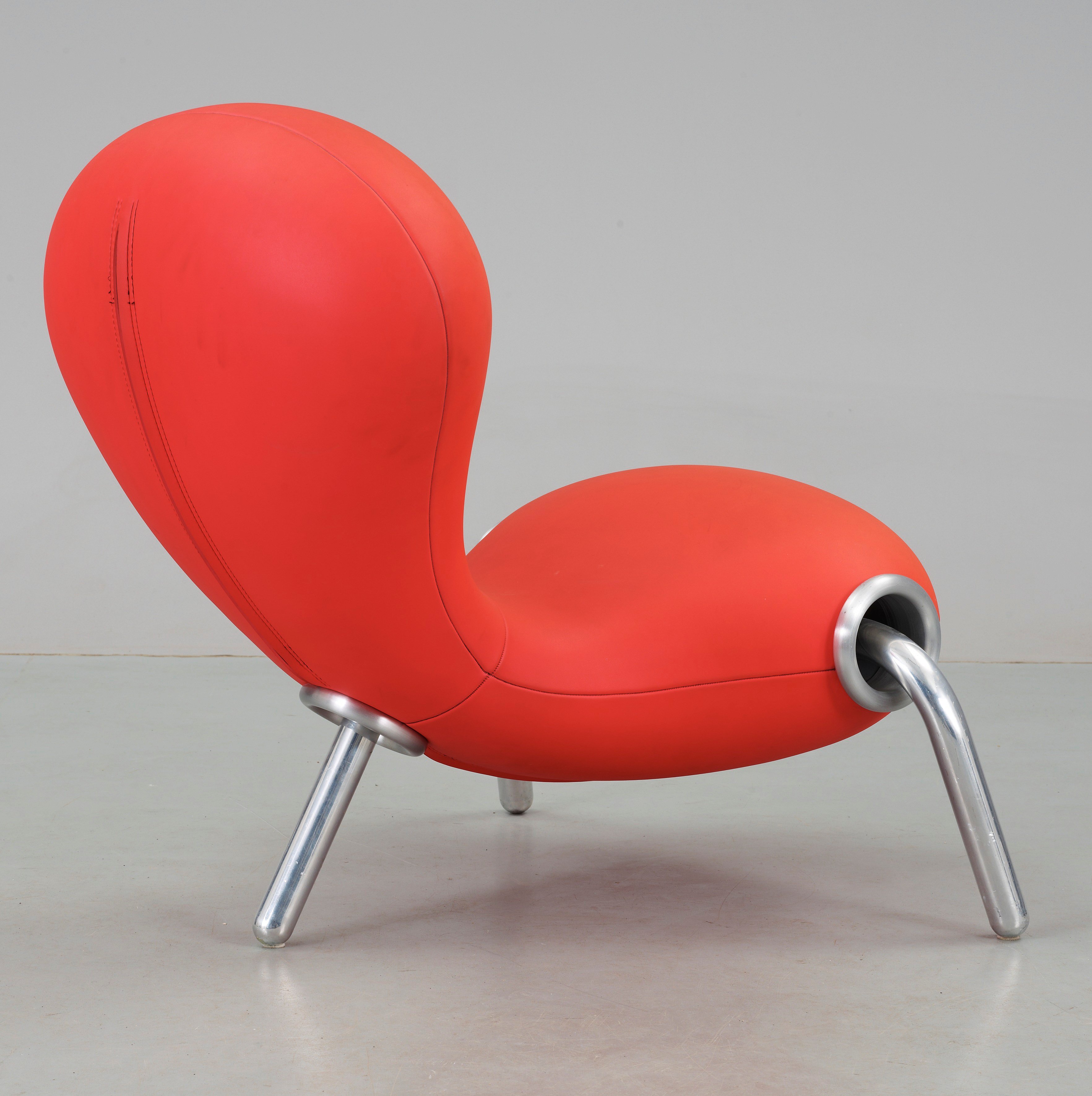 A Marc Newson coral red neoprene 'Embryo Chair, - Bukowskis