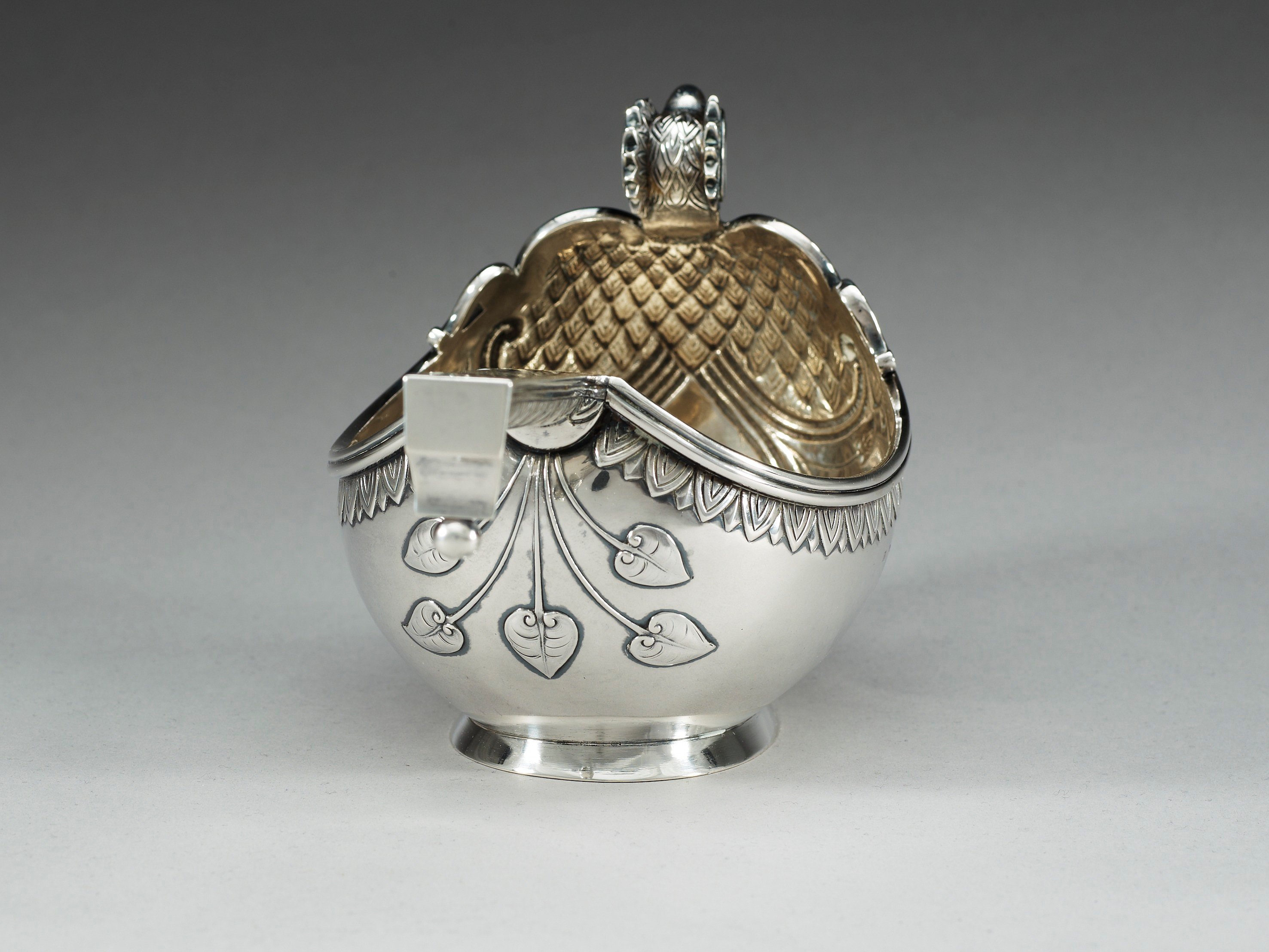 A Russian silver kovsh, makers mark of Pjotr Loskutov, Moscow 1896-1908 ...