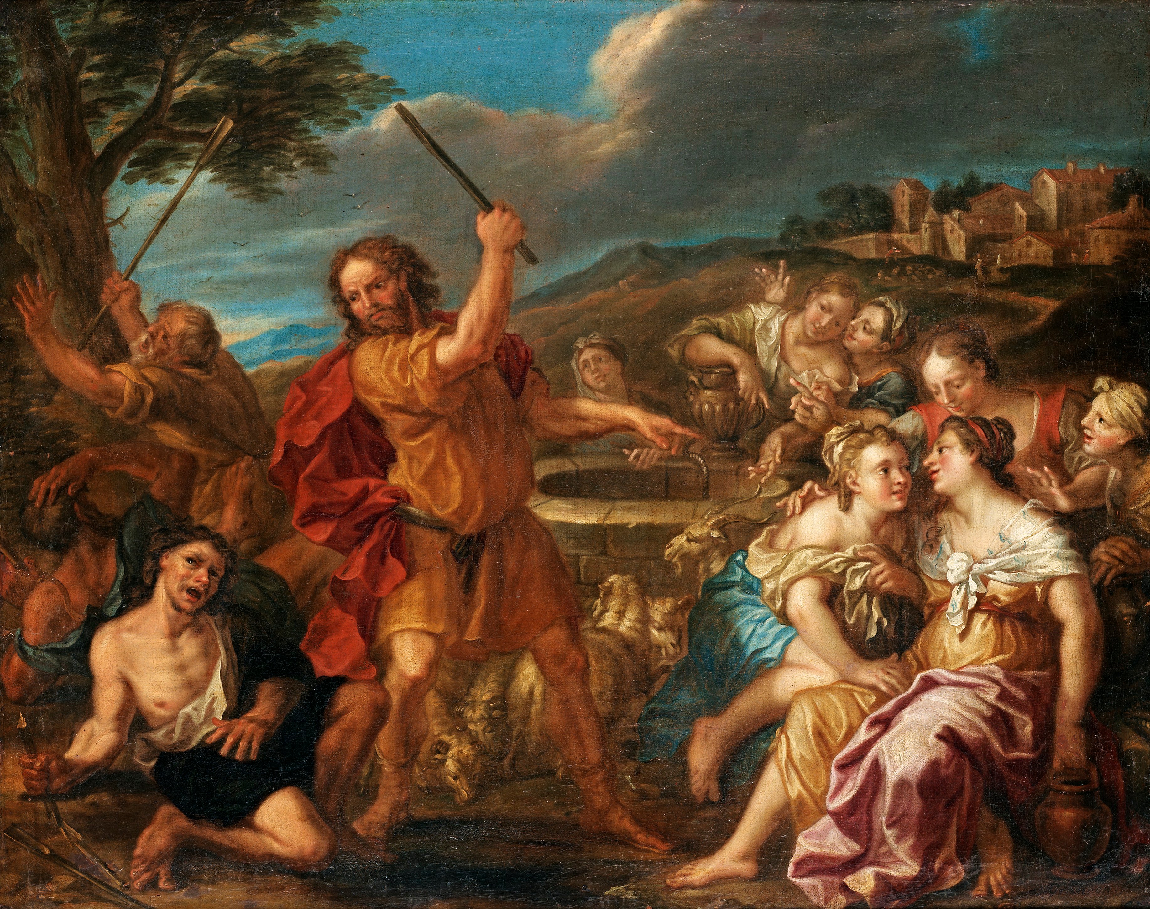 Charles Grandon, Jacob och Rebecka vid brunnen. - Bukowskis