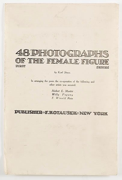 Karl Struss, "48 photographs of the female figure". - Bukowskis