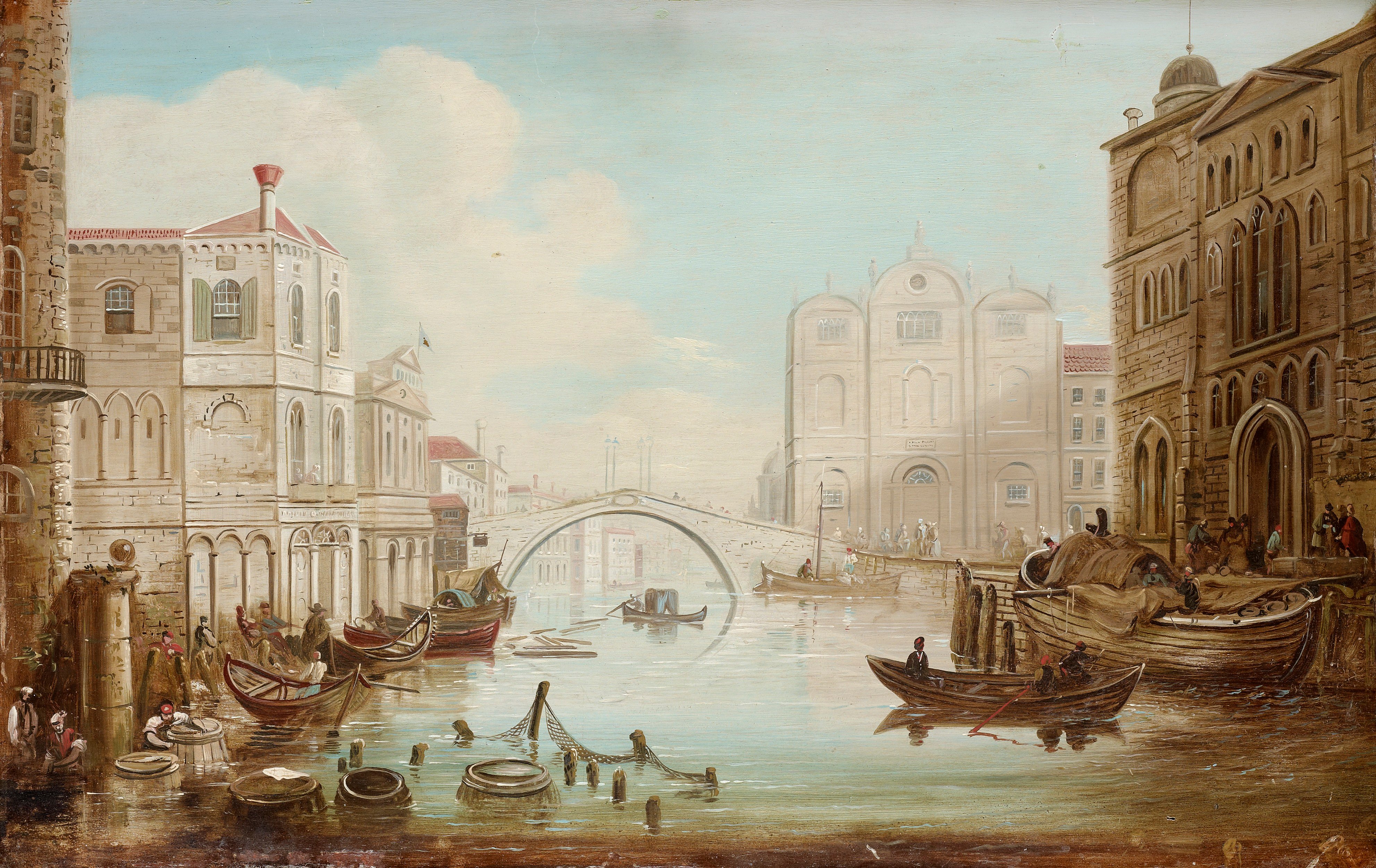 John Vivian Attributed to, Scene from Venice. - Bukowskis
