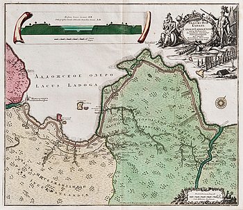 A MAP OF LADOGA. - Bukowskis