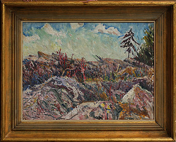 ALEXANDER ROOS, olja på pannå, sign. - Bukowskis