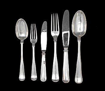 BESTICKSERVIS DELAR, 22 delar silver, Hejl & Co, Randers, Danmark ...