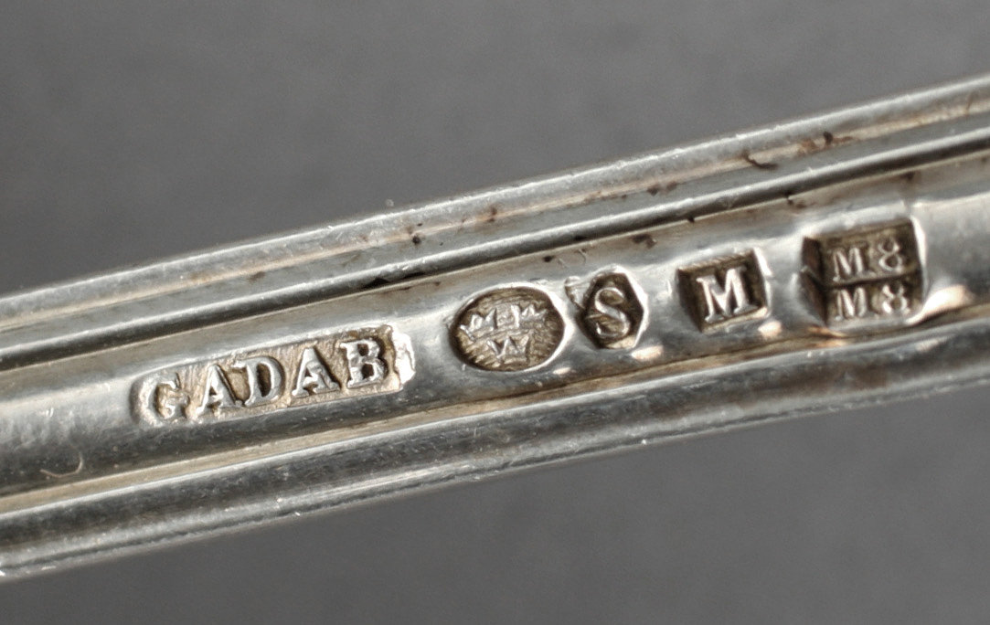 BESTICK, 155 st. Silver "Sachsisk" div mästare o år bl a GADAB. Ca 7070 ...