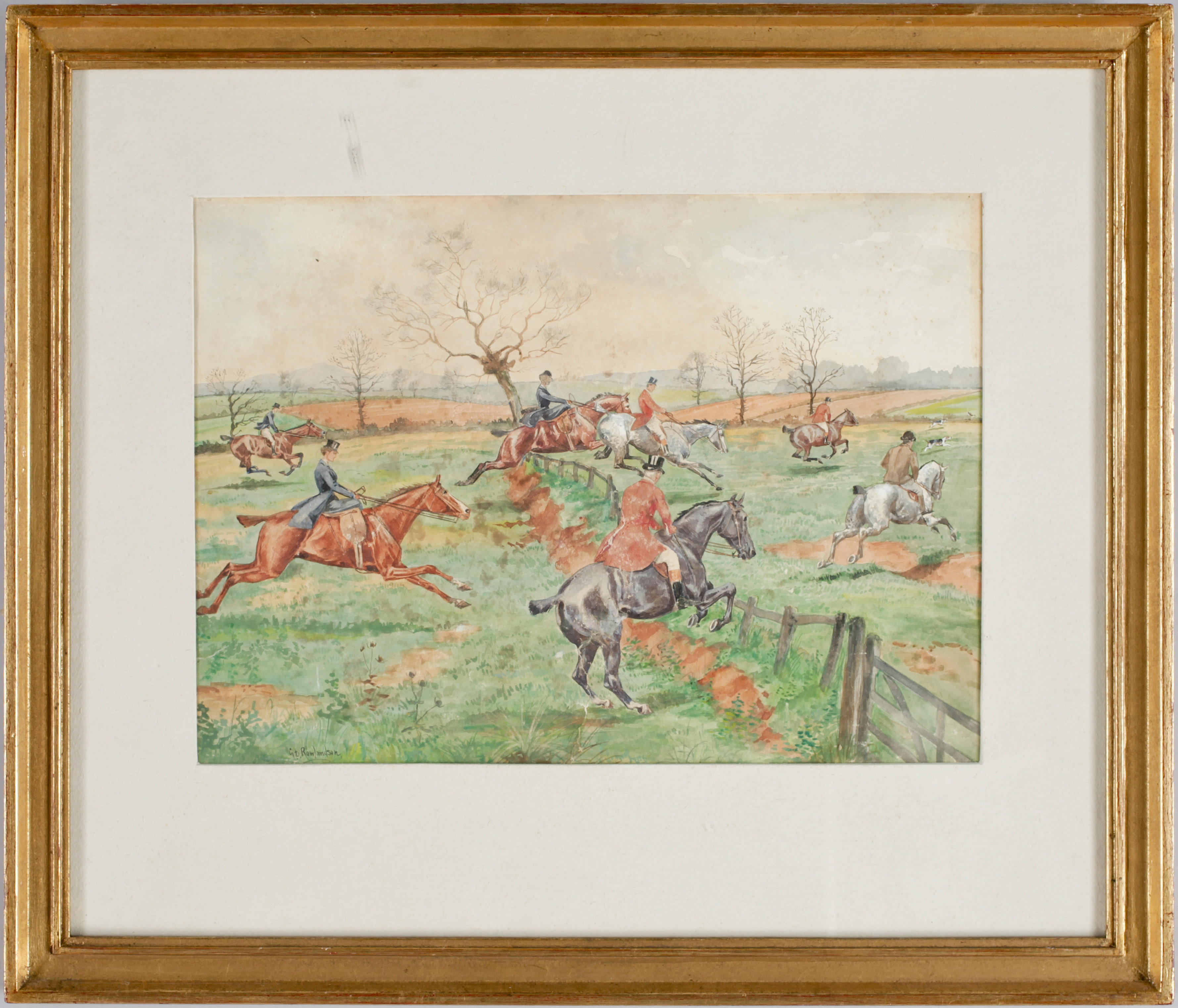 GEORGE DERVILLE ROWLANDSON, akvarell. Sign. - Bukowskis