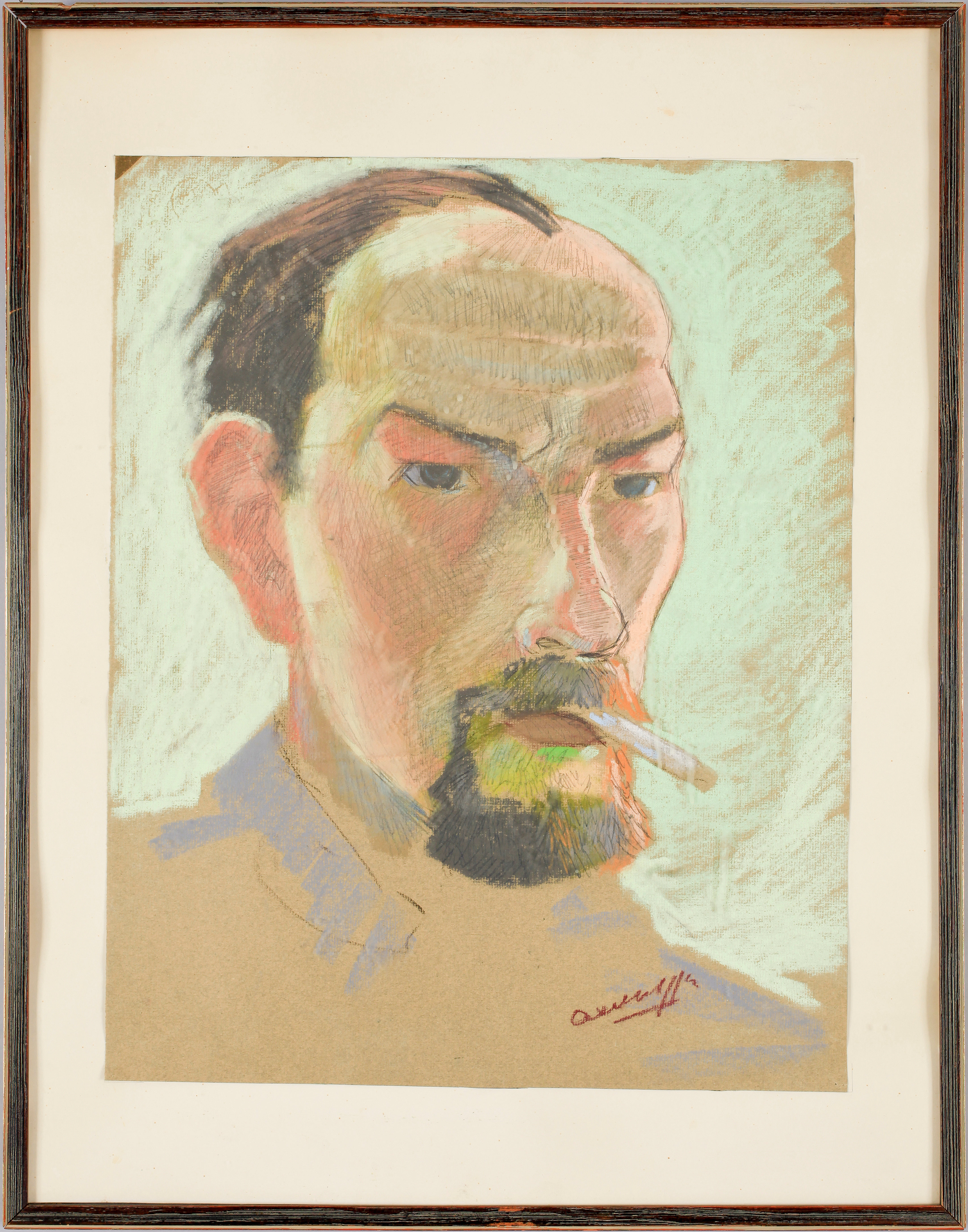 AXEL OLSSON, pastell. Sign. - Bukowskis