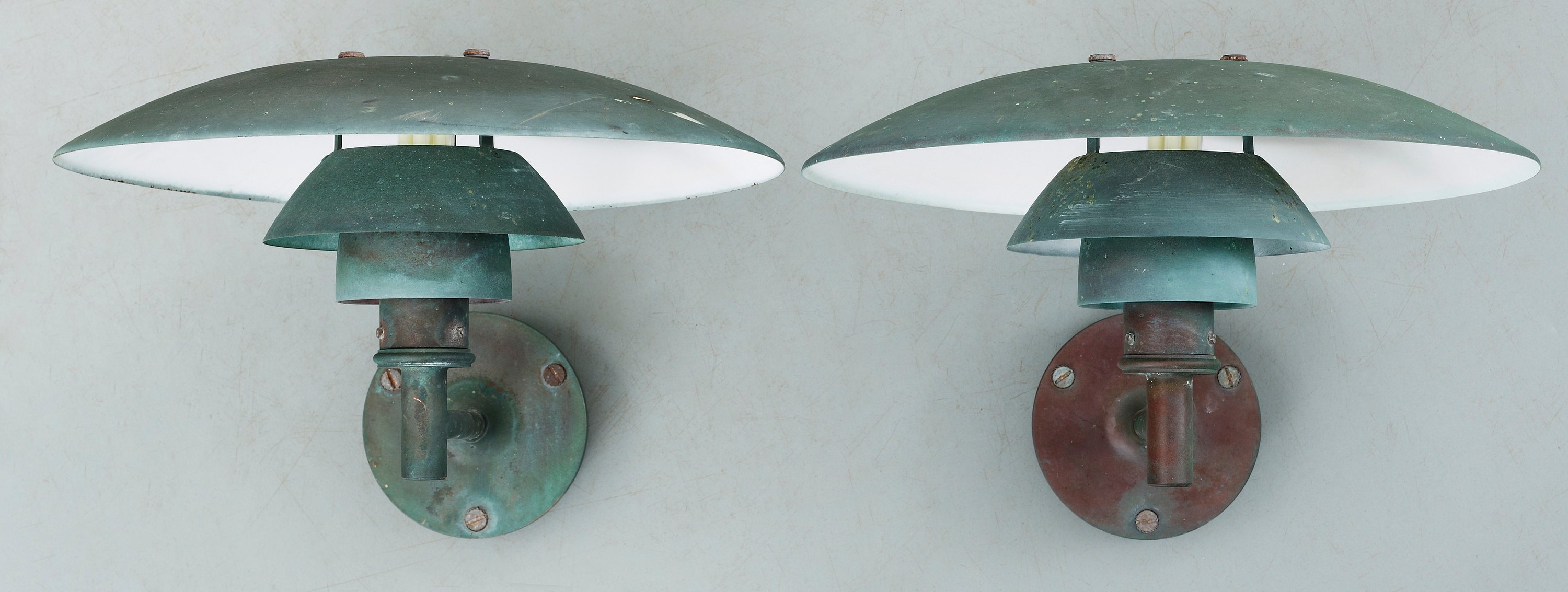 A pair of Poul Henningsen copper 'PH' wall lamps, Louis Poulsen ...