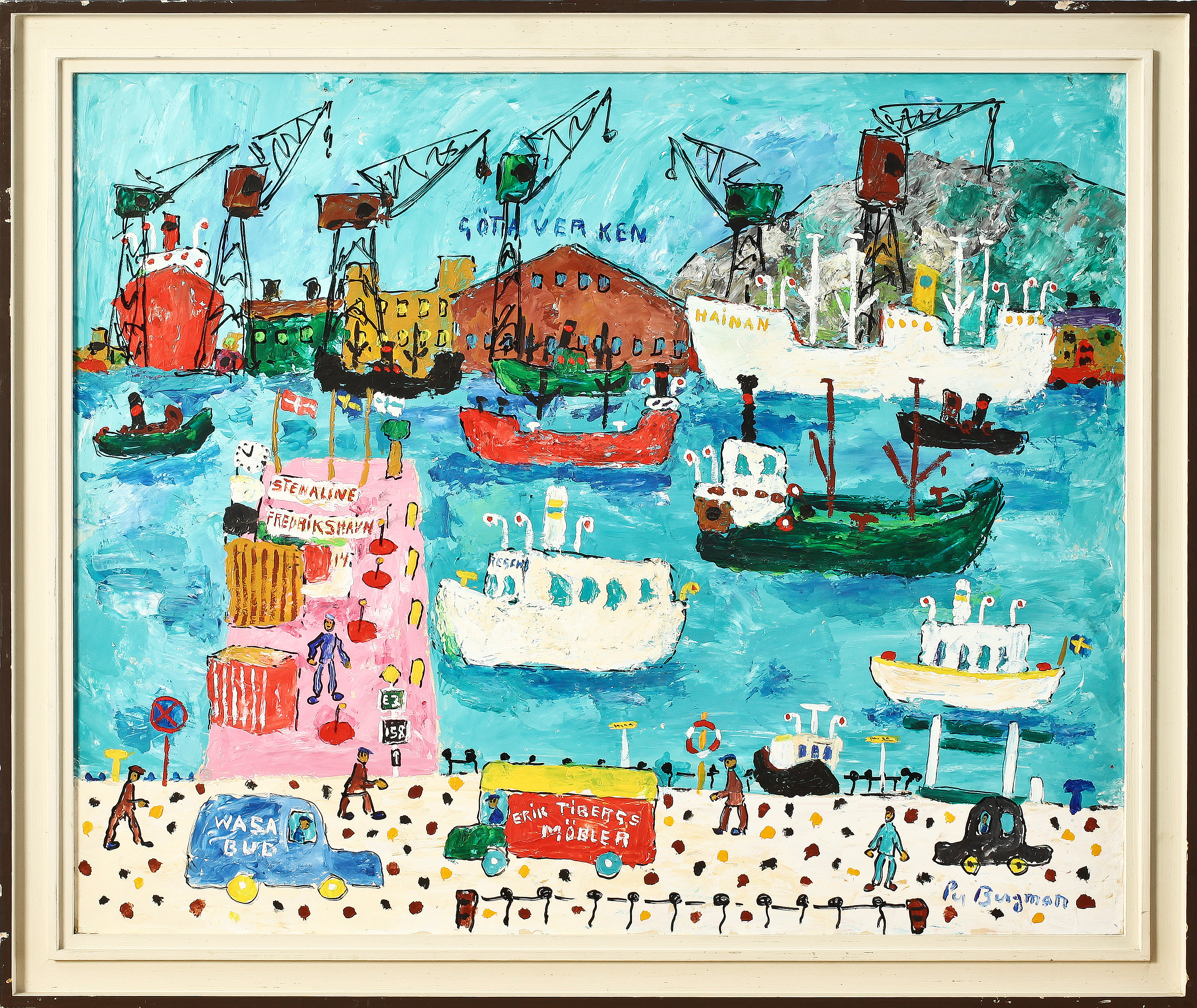 PER BERGMAN, olja på pannå, sign. - Bukowskis