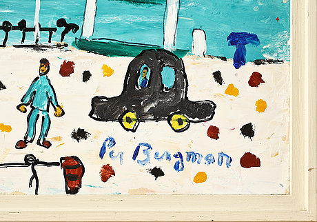 PER BERGMAN, olja på pannå, sign. - Bukowskis