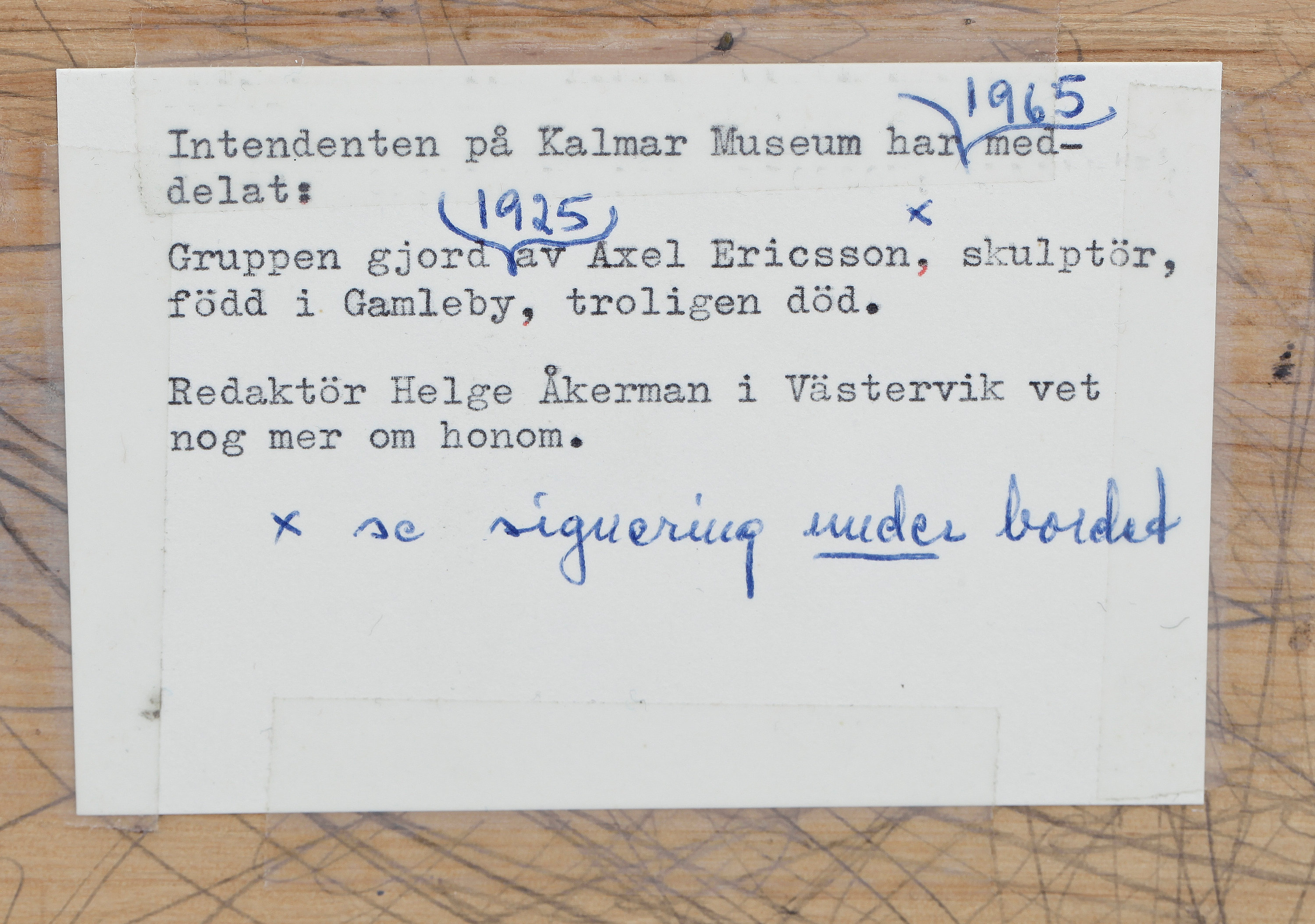 AXEL ERICSSON, träskulptur, 1900-tal. - Bukowskis