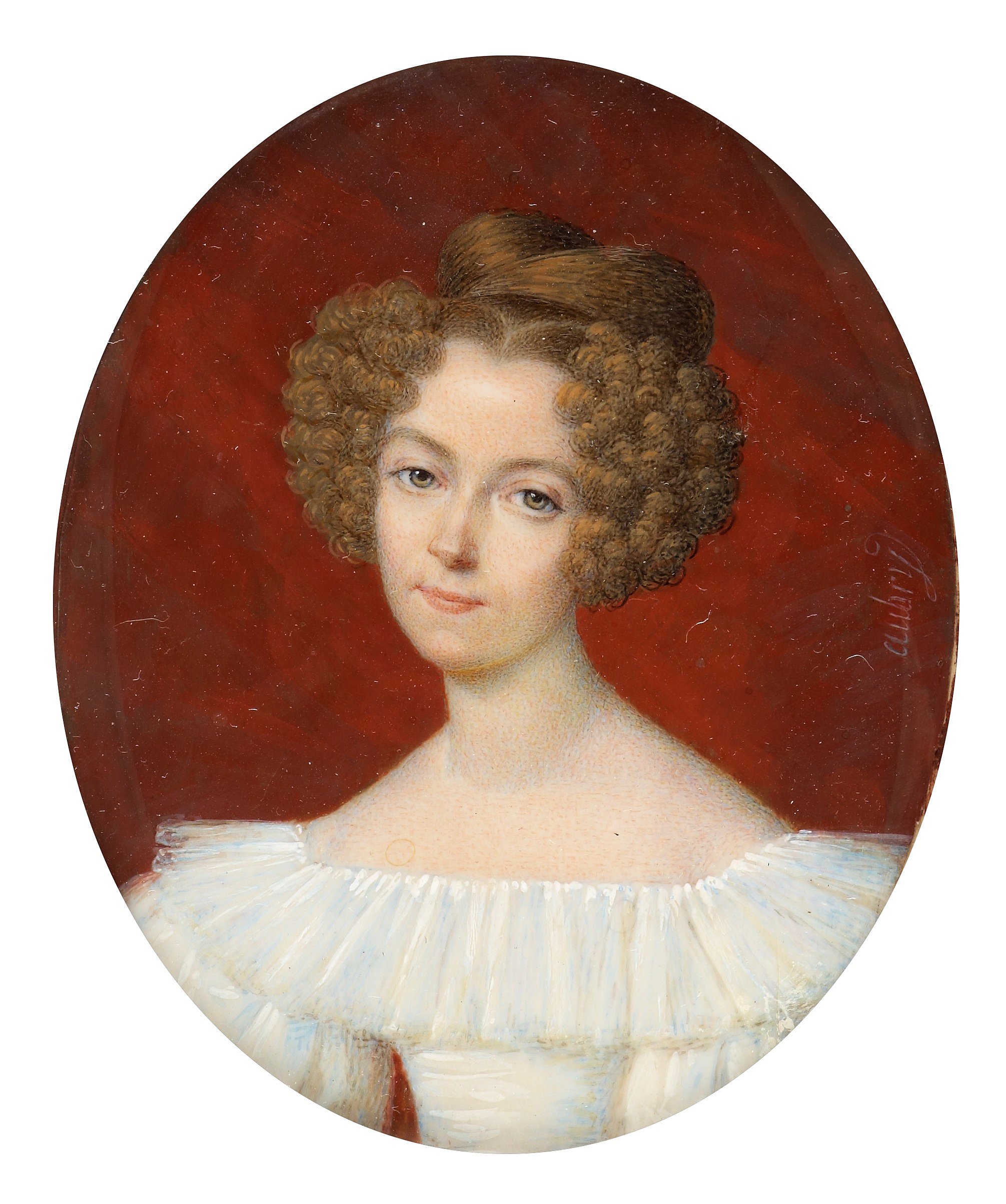 Louis Francois Aubry, Portrait of unknown lady. - Bukowskis