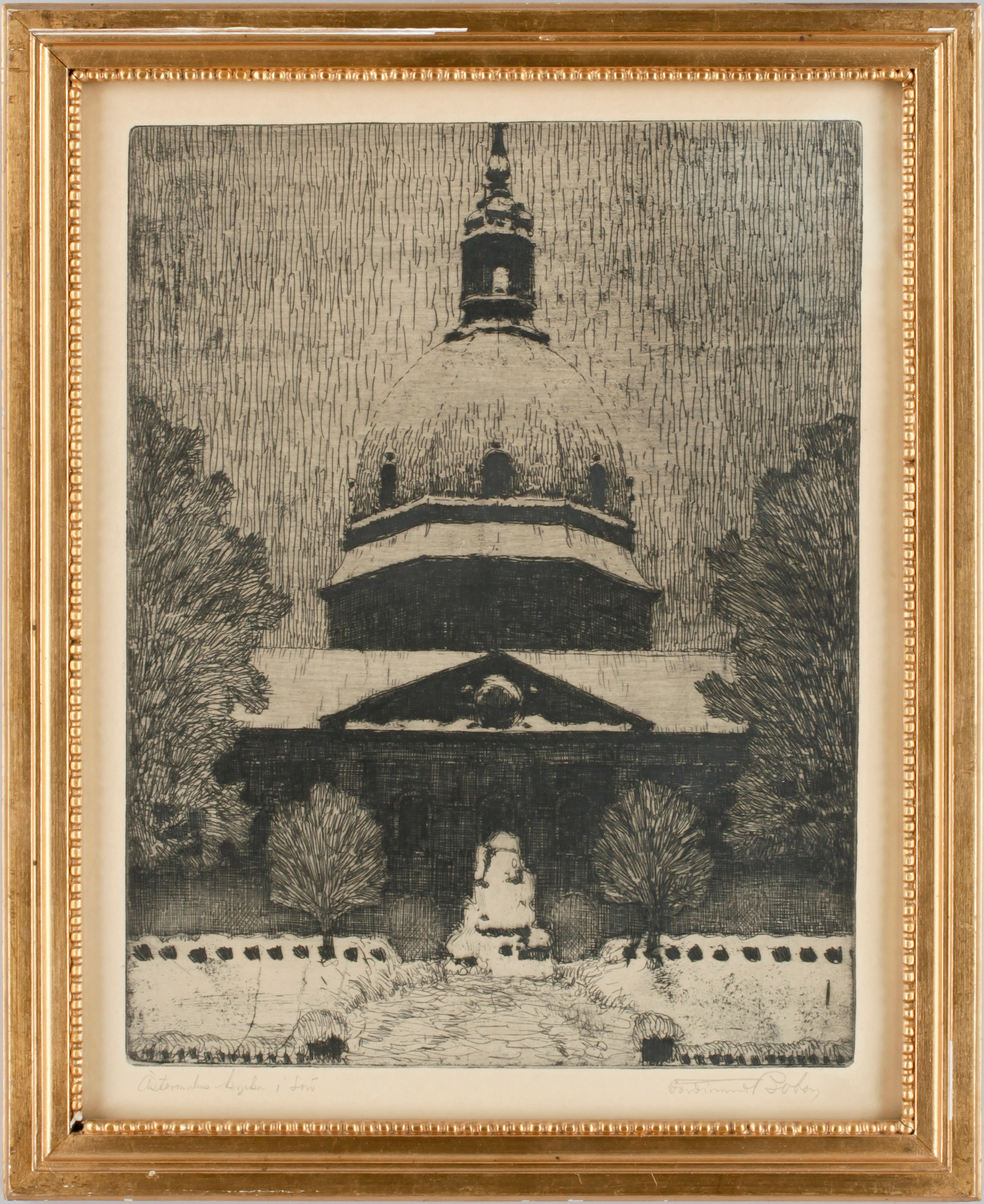 FERDINAND BOBERG, etsning, sign. - Bukowskis