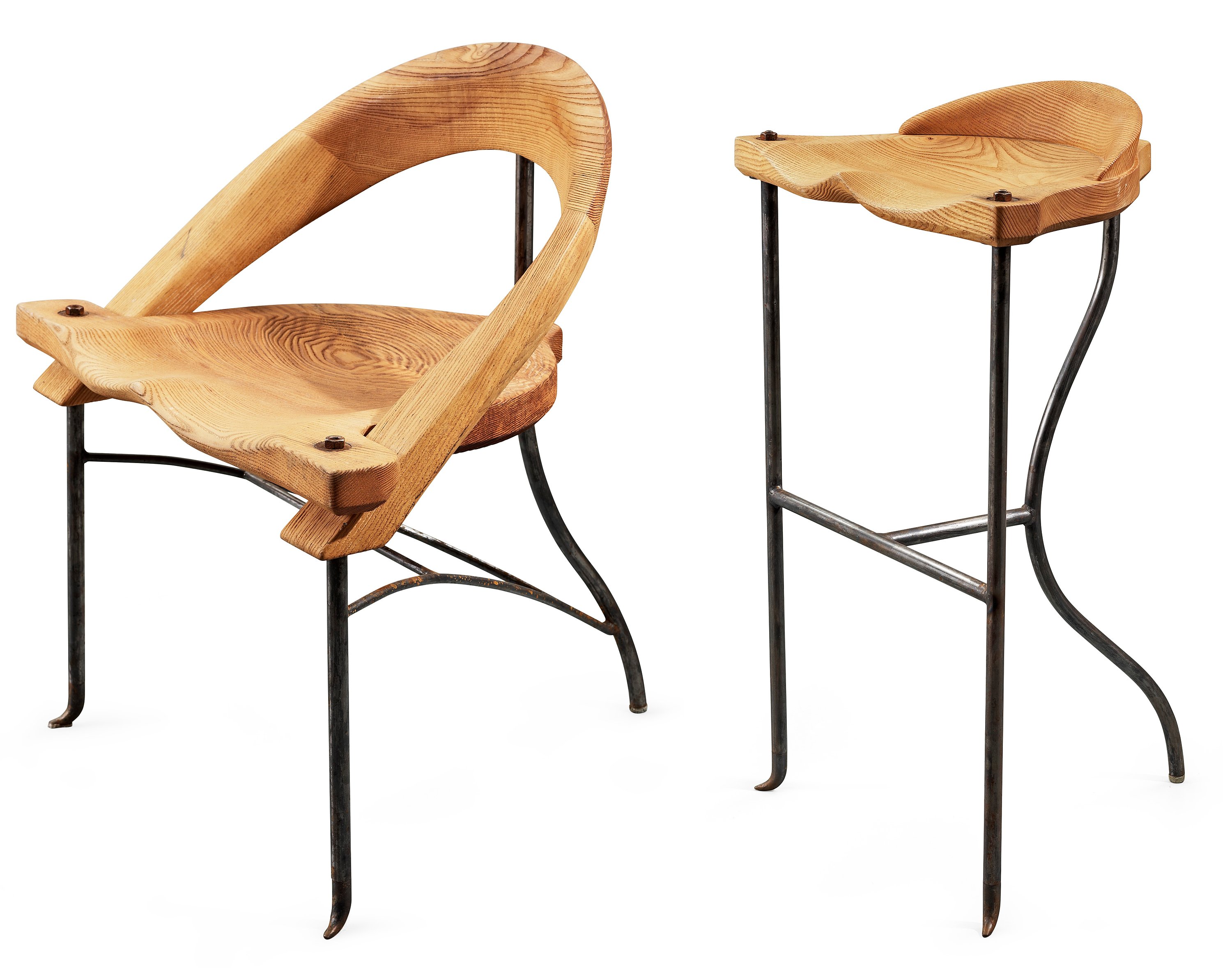 A Nigel Coates ashe chair and a bar stool, - Bukowskis