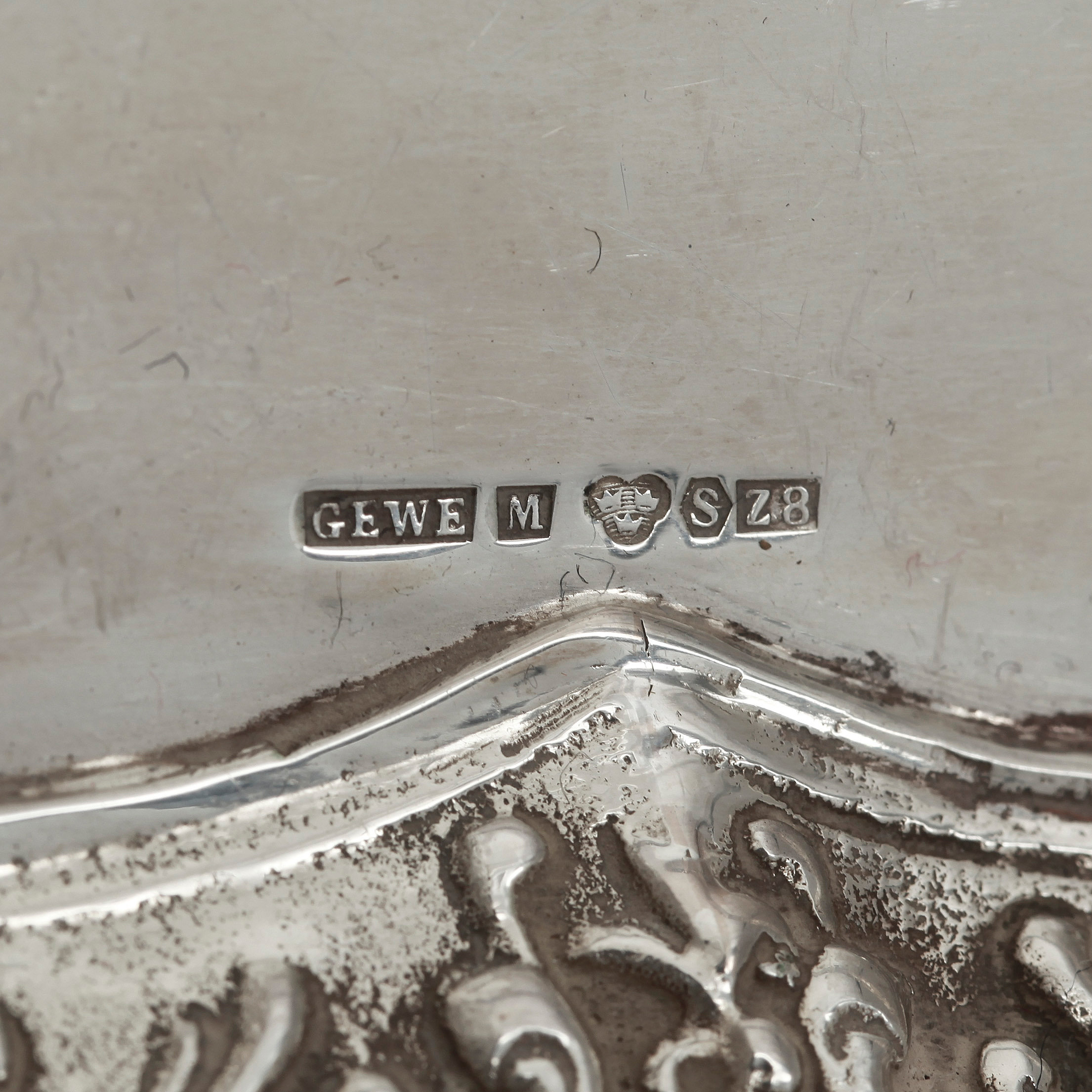 KAFFESERVIS, 4 delar, silver, GEWE, Malmö, 1900-tal, vikt 1275 g ...